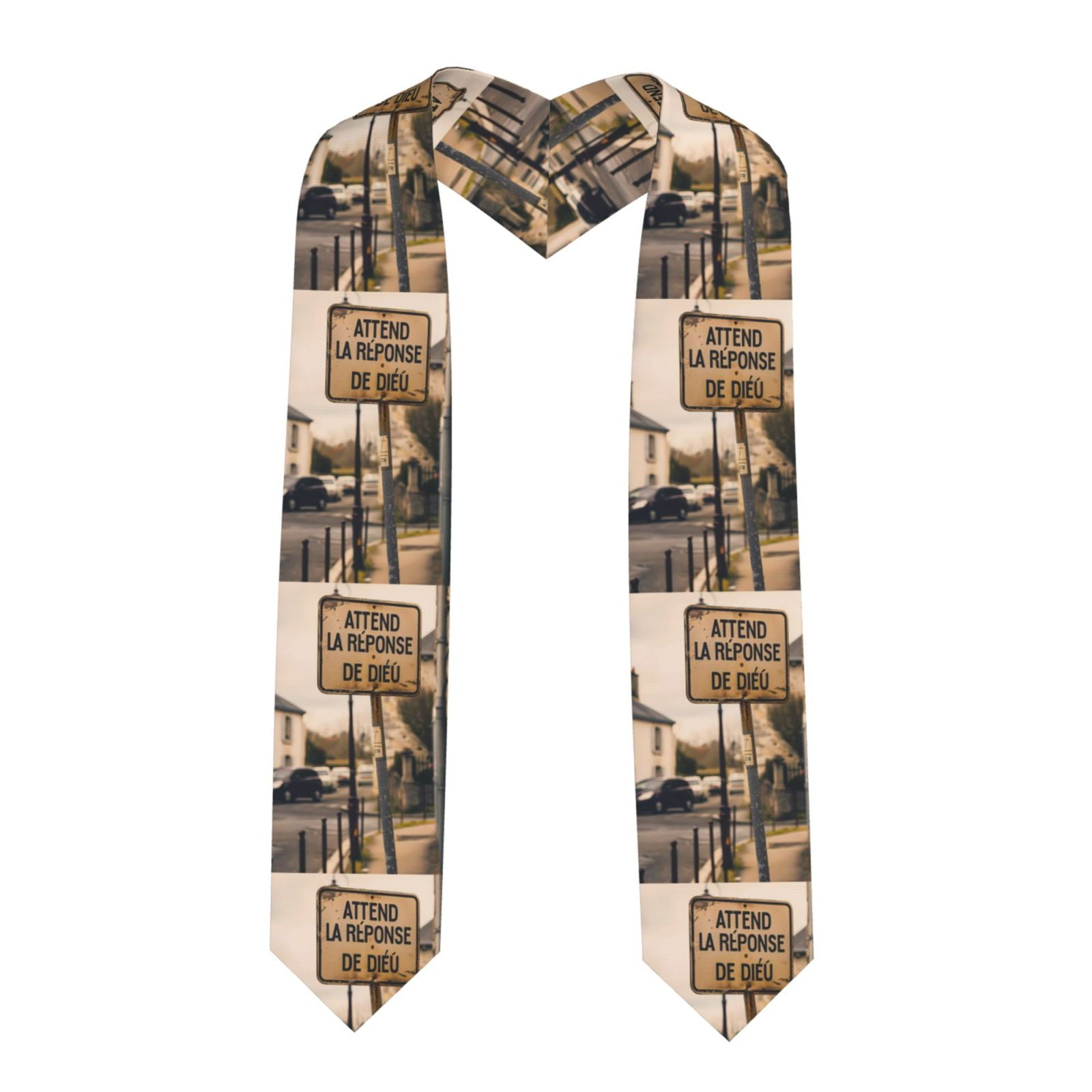 Hirioo Rustic French Signpost for 72" Graduation Shawl Stole Unisex ...