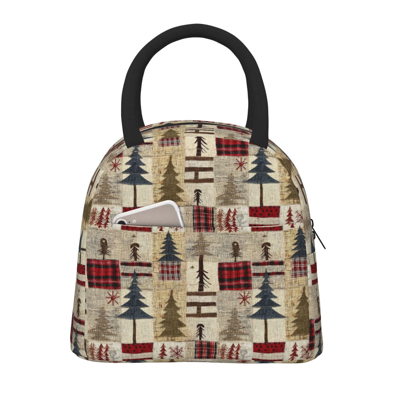 Hirioo Rustic Plaid Forest Lodge for Eco-friendly Lunch Box,Leakproof ...