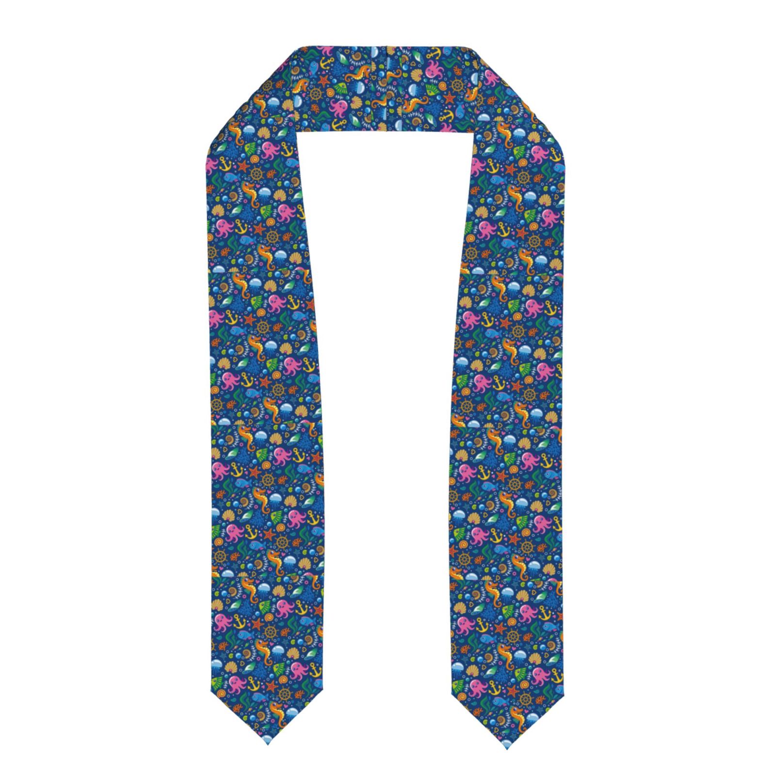 Hirioo Sea Fish for 72" Graduation Shawl Stole Unisex Adults Graduation ...