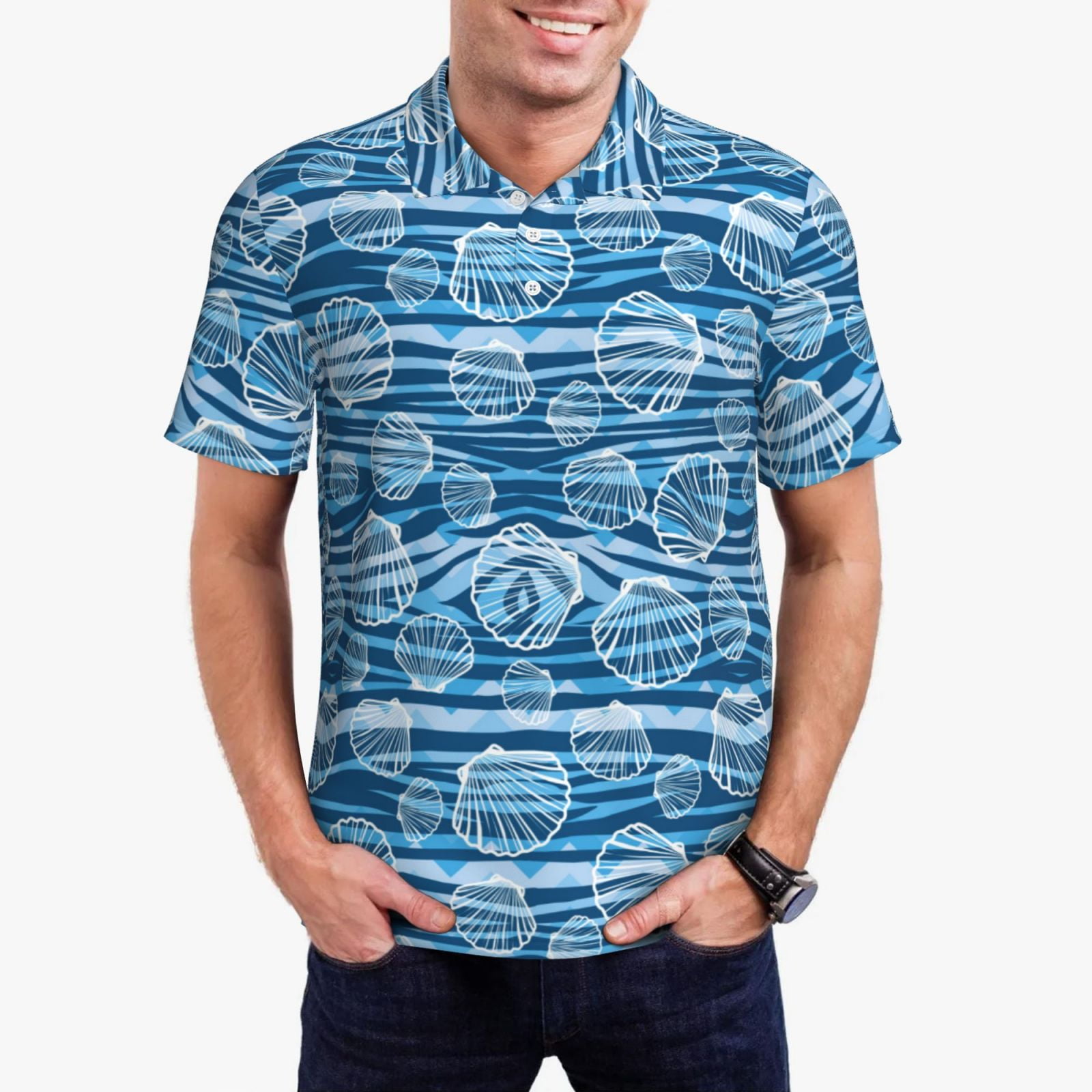 Hirioo Shell for Men’s Polo Shirts Quick Dry Short Sleeve Golf T Shirt ...