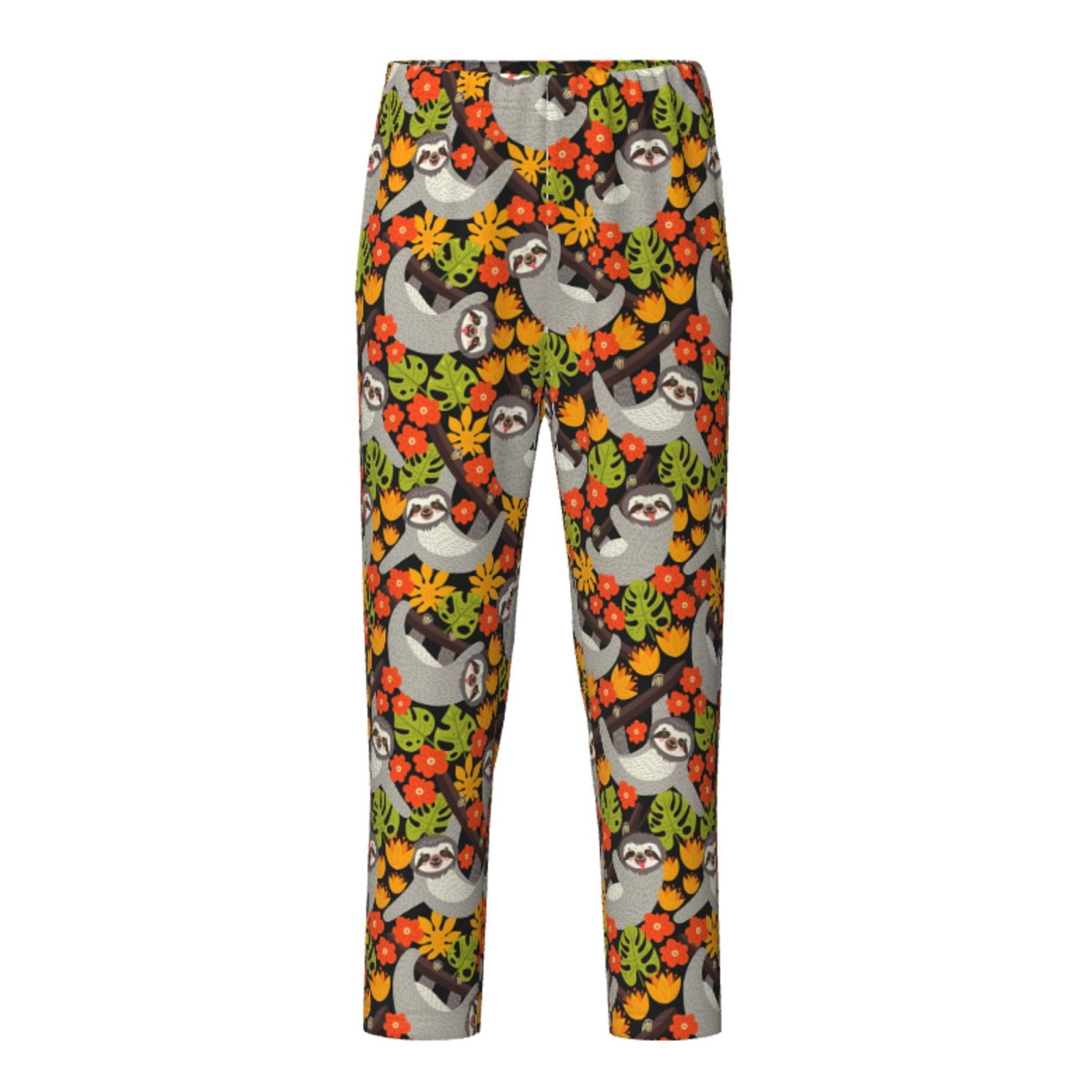 Hirioo Sloth on the Branch for Teenagers' Pajama Pants Womens Lounge ...