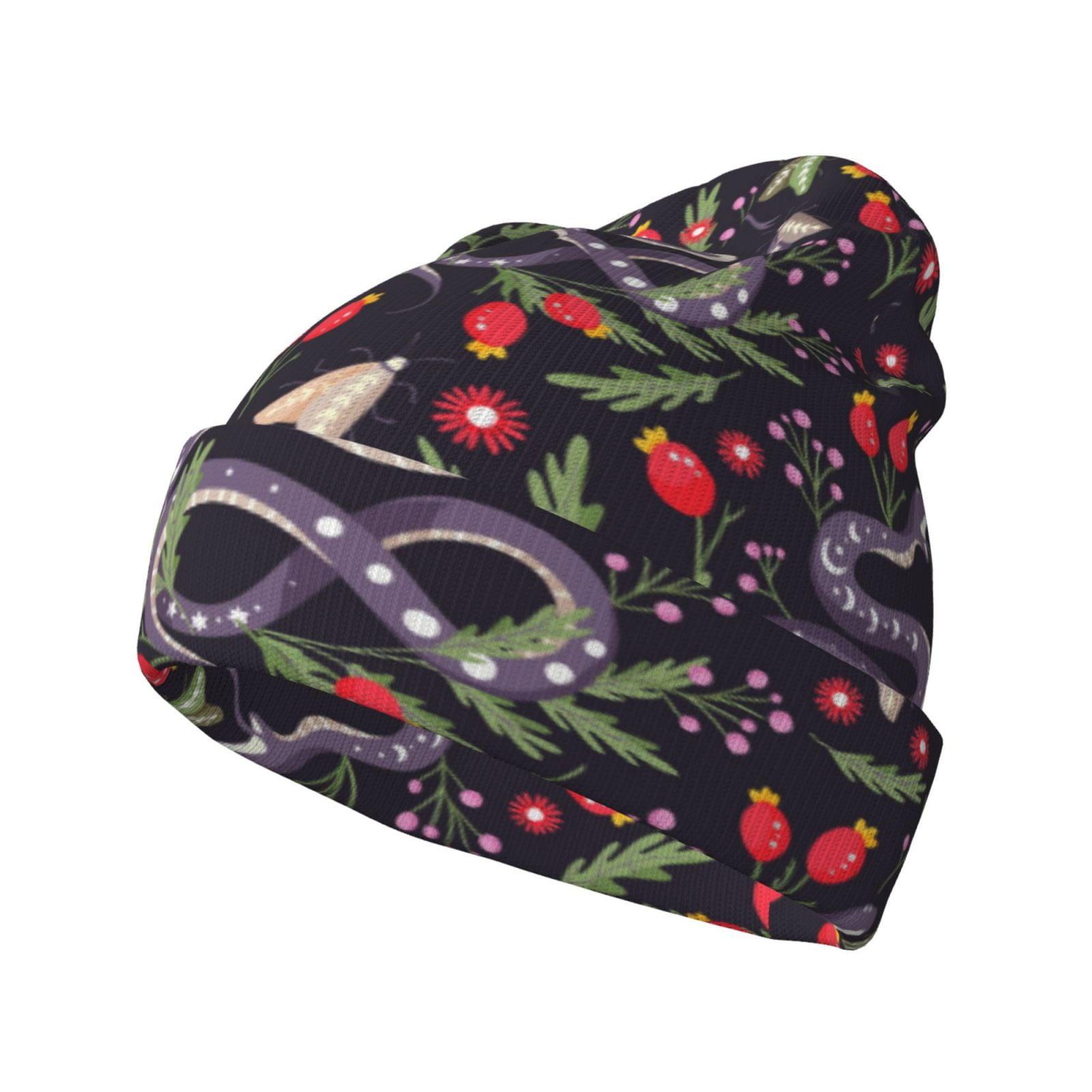 Hirioo Snakes And Snake Fruit for Men's Knit Cuffed Beanie for Outdoor ...