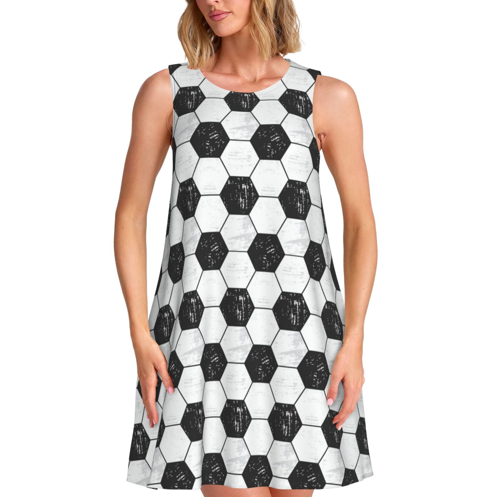 Hirioo Soccer for Sleeveless Dress Women's Sleeveless dress with ...