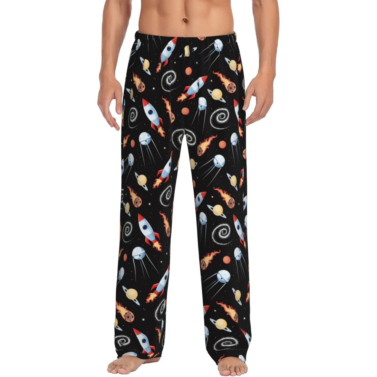 Hirioo Space Rocket for Men's PJ Pajama Pants Sleep Pants Men's Home ...