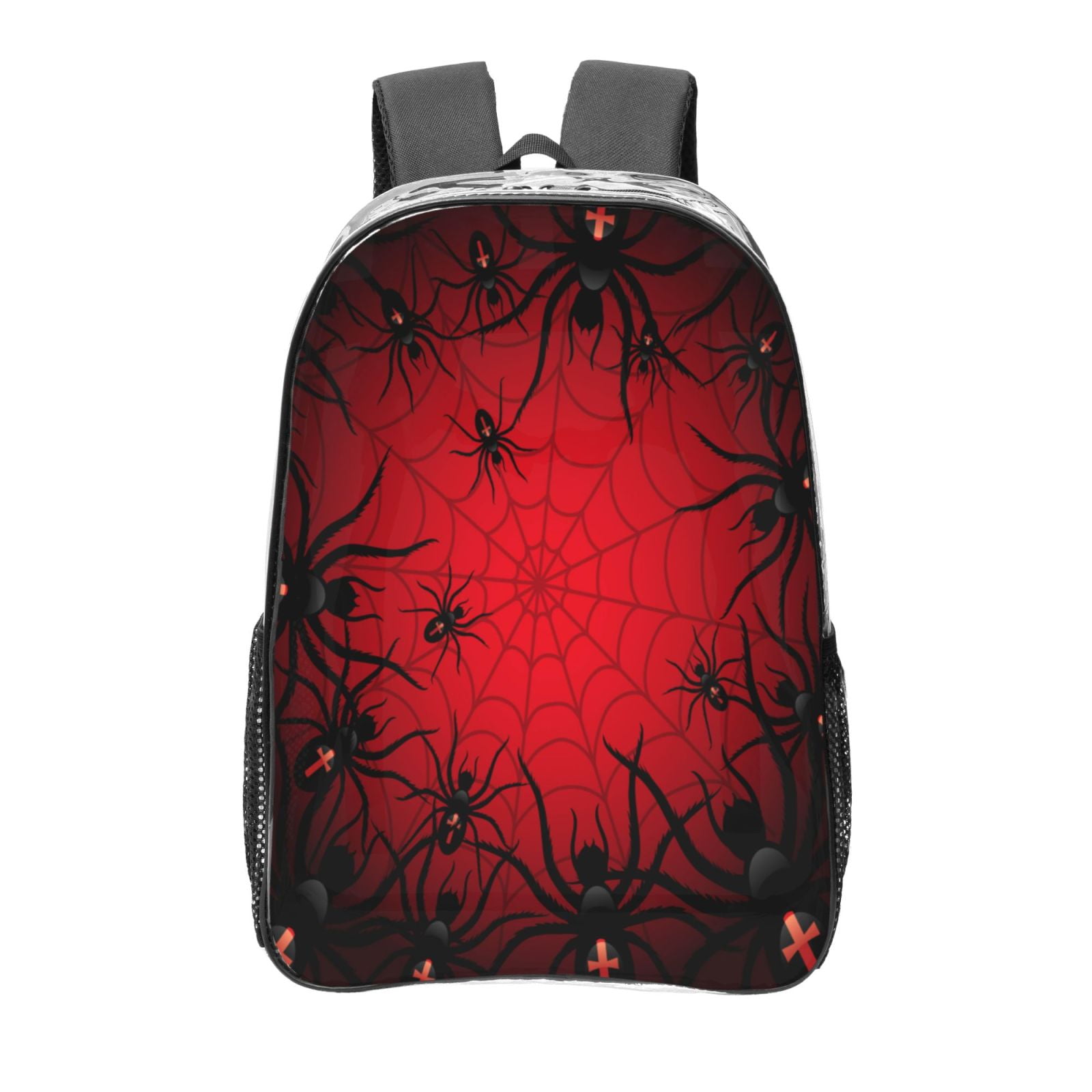 Hirioo Spiders On The Web And Space for 16in Transparent Backpack Clear ...