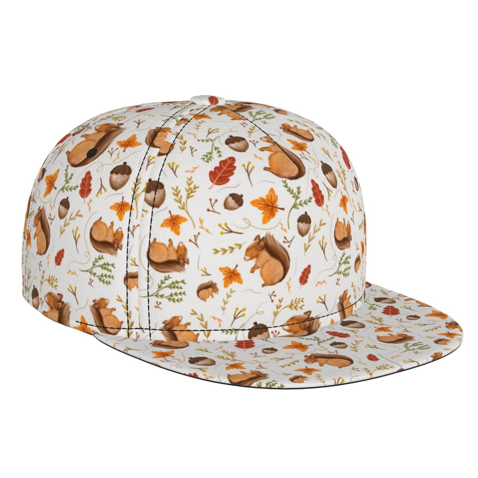 Hirioo Squirrel for Baseball Cap Men Cap Flat Brim for Men Women Teens ...