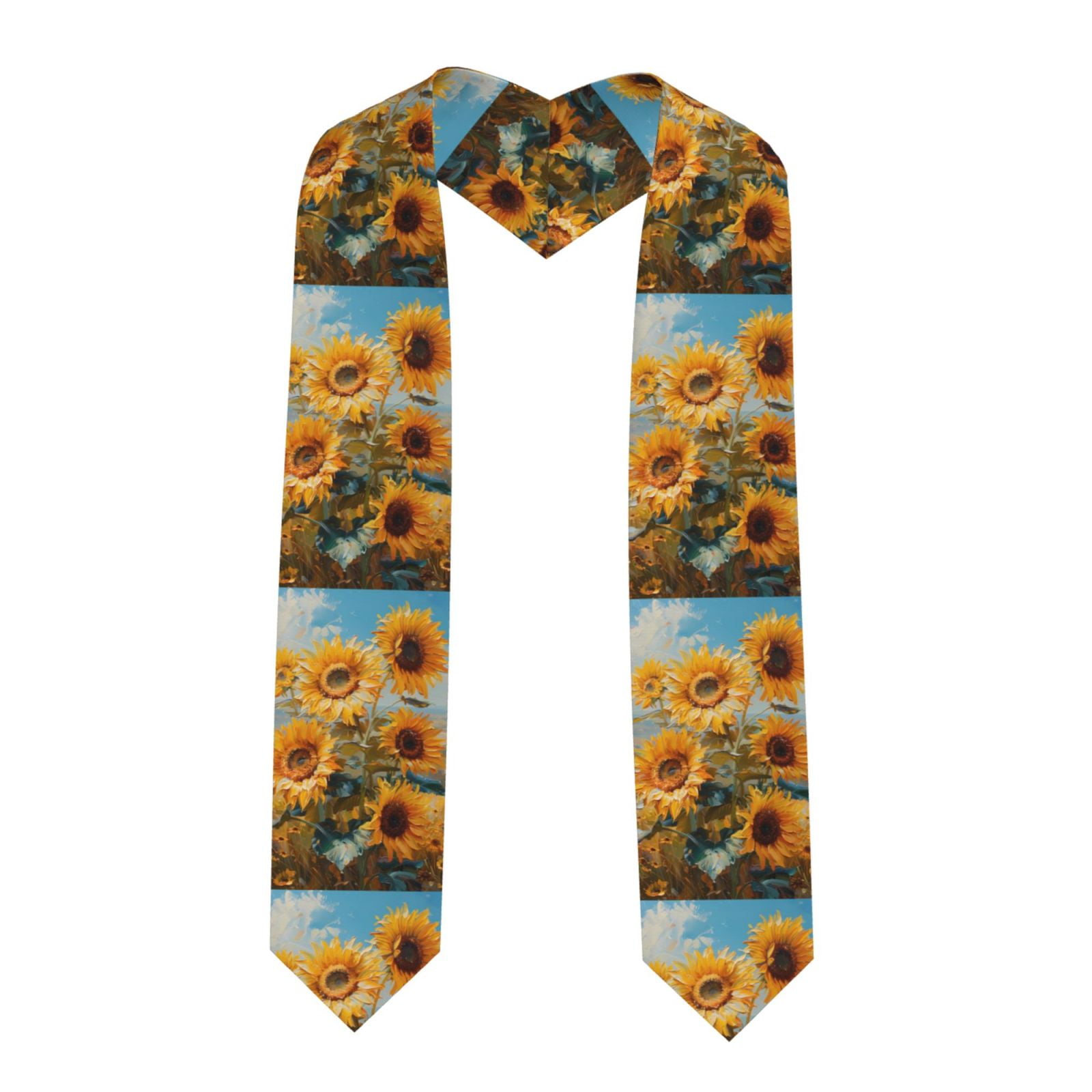 Hirioo Sunflower Field Art for 72" Graduation Shawl Stole Unisex Adults ...