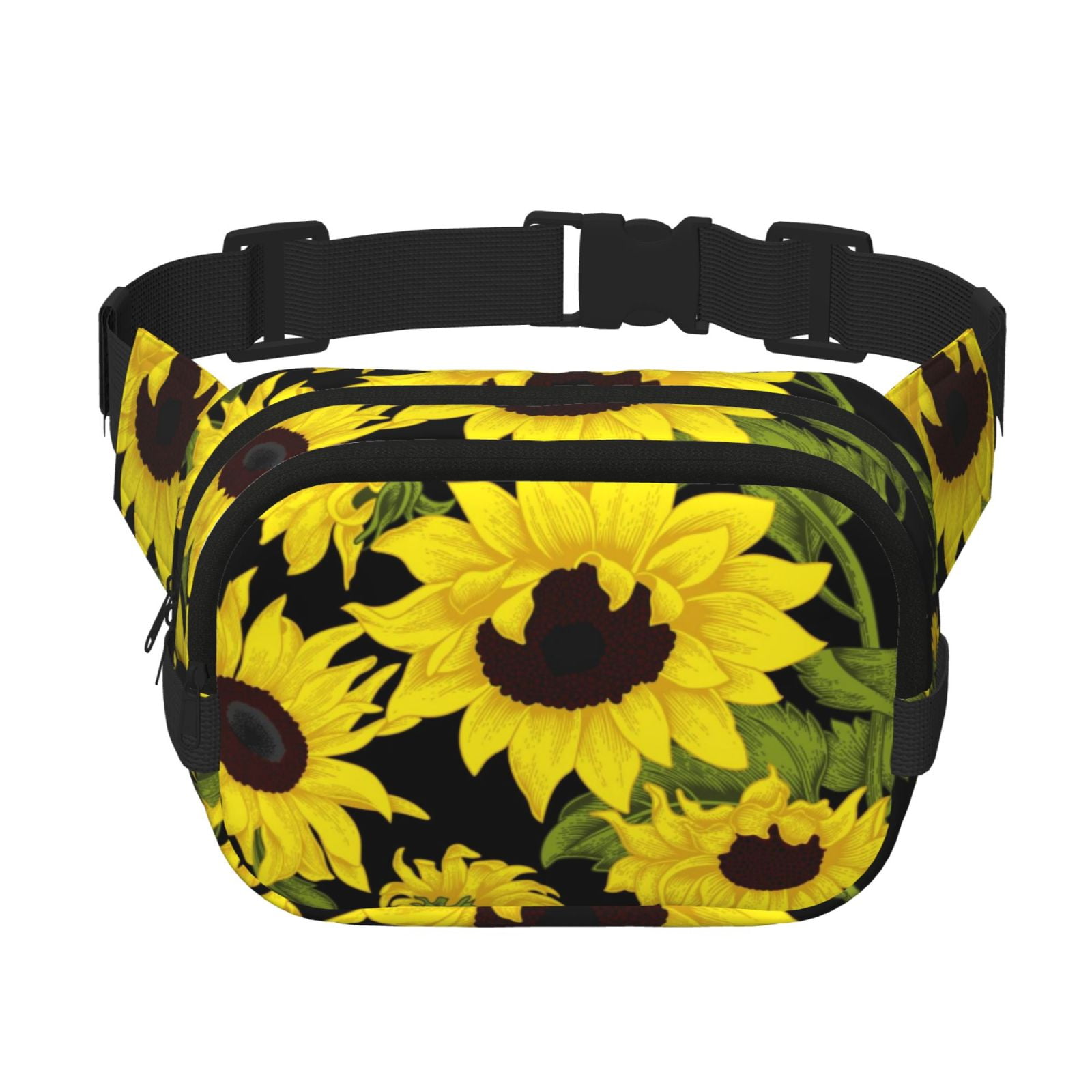 Hirioo Sunflowers In Vintage for Double Layer Waist Bag Adjustable ...