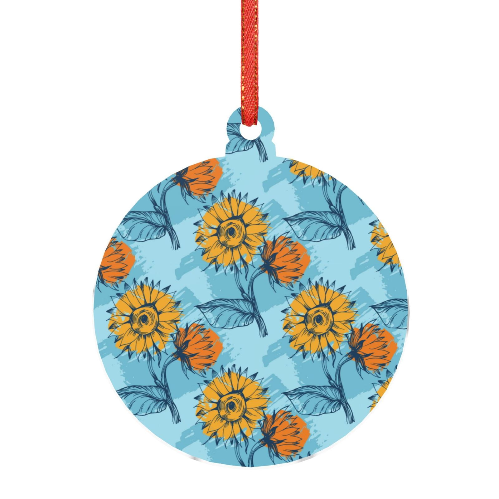 Hirioo Sunflowers for Acrylic Christmas Pendant Hanging Christmas Tree ...
