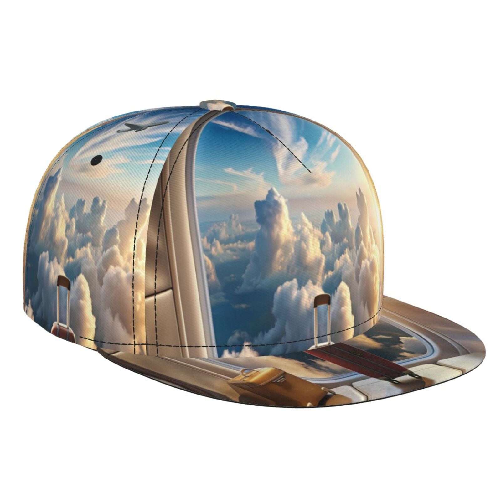Hirioo Sunset Airplane Travel View for Baseball Cap Men Cap Flat Brim ...