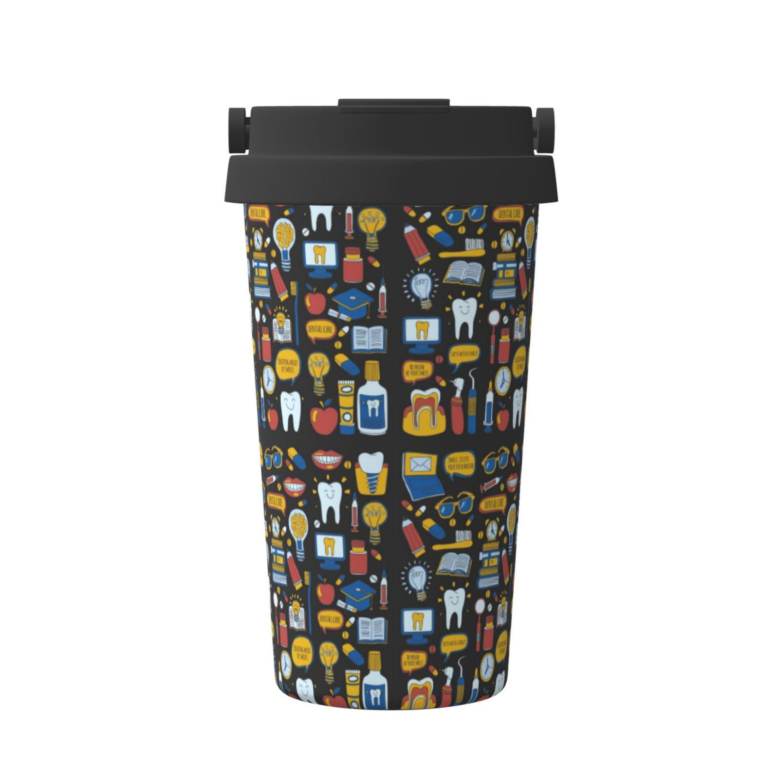 Hirioo Teeth for Coffee Travel Mug Insulated Coffee Mug with Lid ...