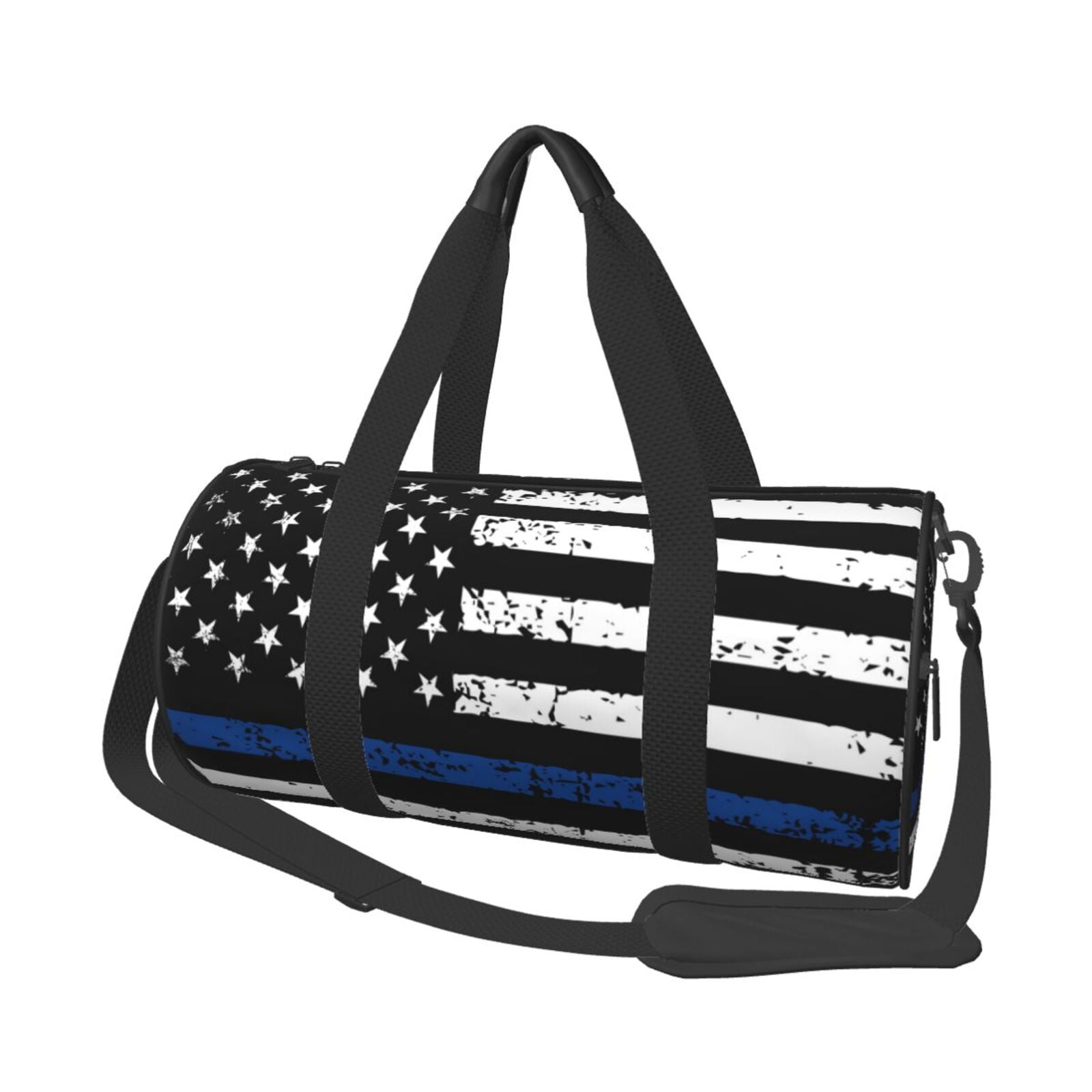 Hirioo Thin Blue Line Flag for Round Large Capacity Travel Luggage Bag ...