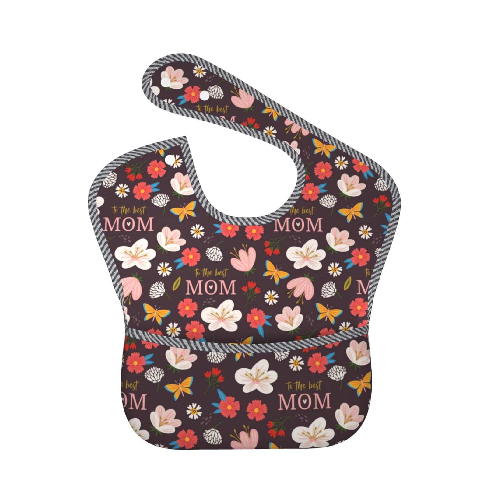 Hirioo To The Best Mom for Baby Waterproof Pocket Bib Adjustable Closed ...