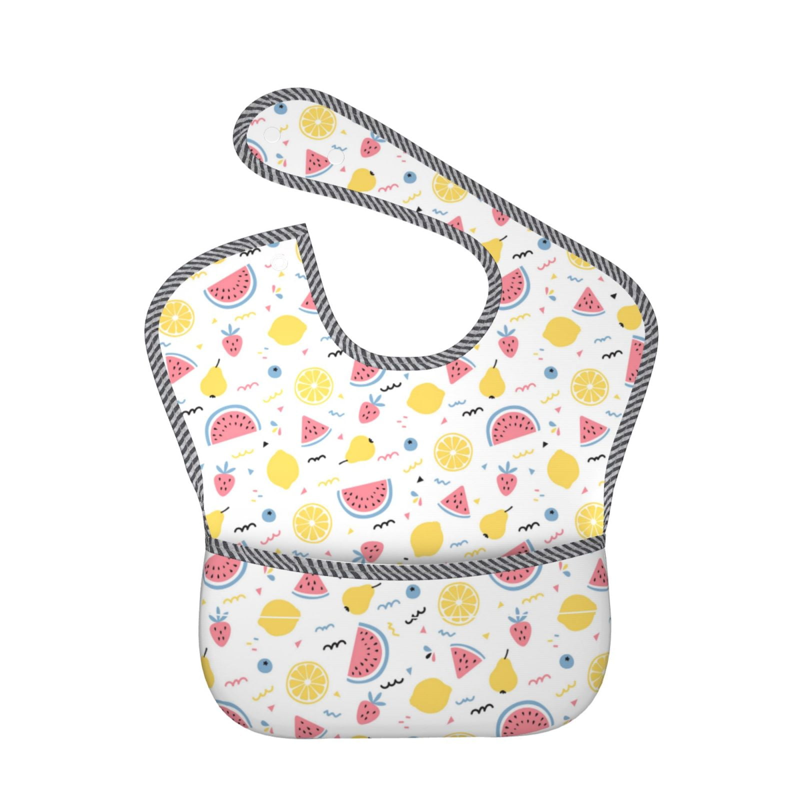 Hirioo Tropical Fruit for Baby Waterproof Pocket Bib Adjustable Closed ...