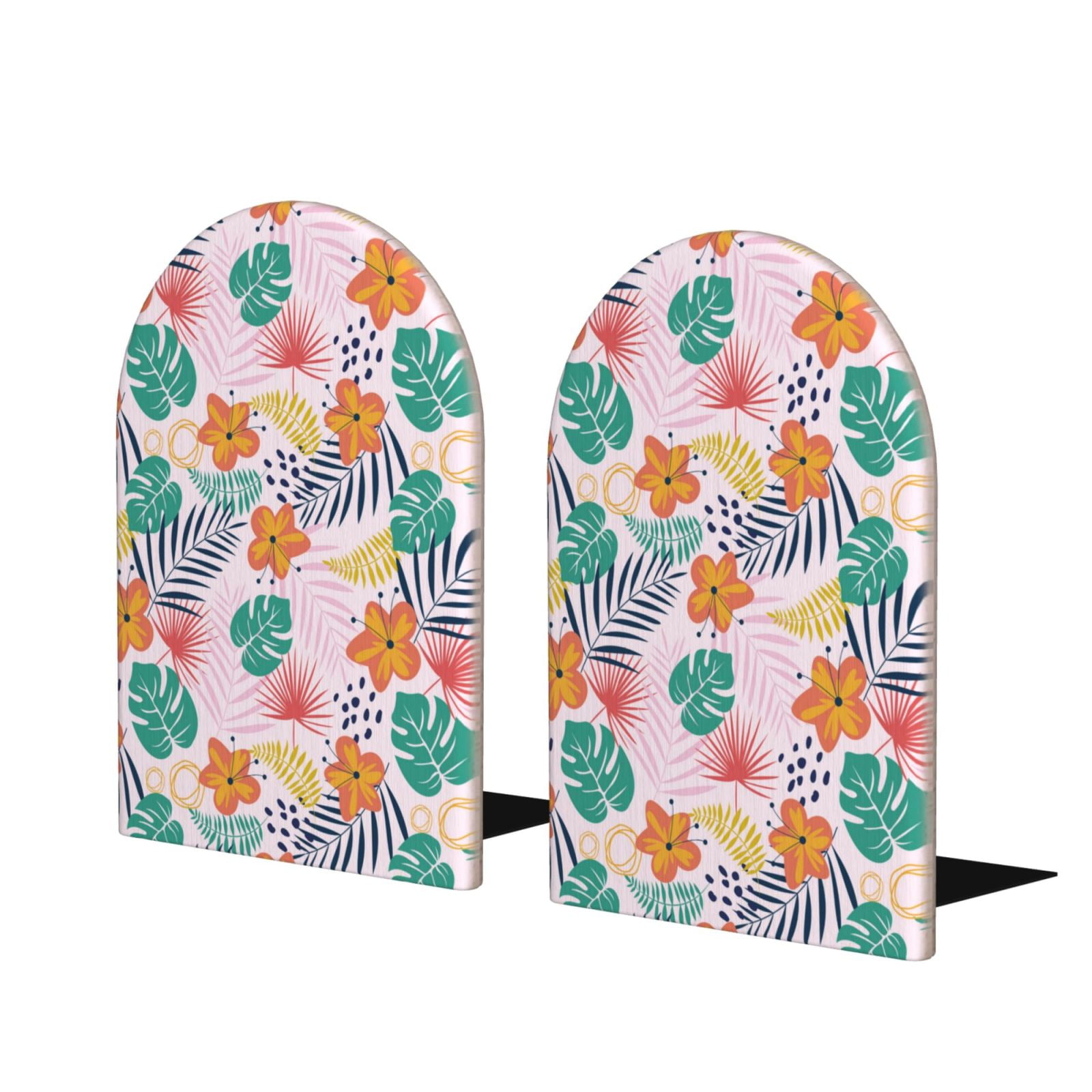 Hirioo Tropical Plants for Bookends Decorative Bookends for Shelves for ...