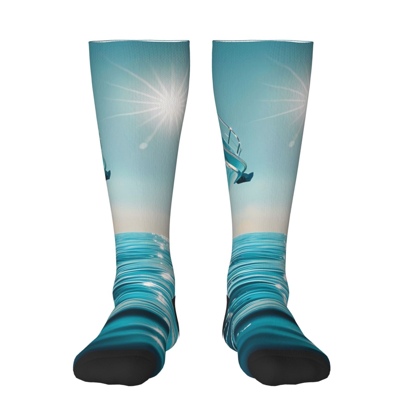 Hirioo Turquoise Ocean Reflection for Adult Stockings Breathable Sock ...