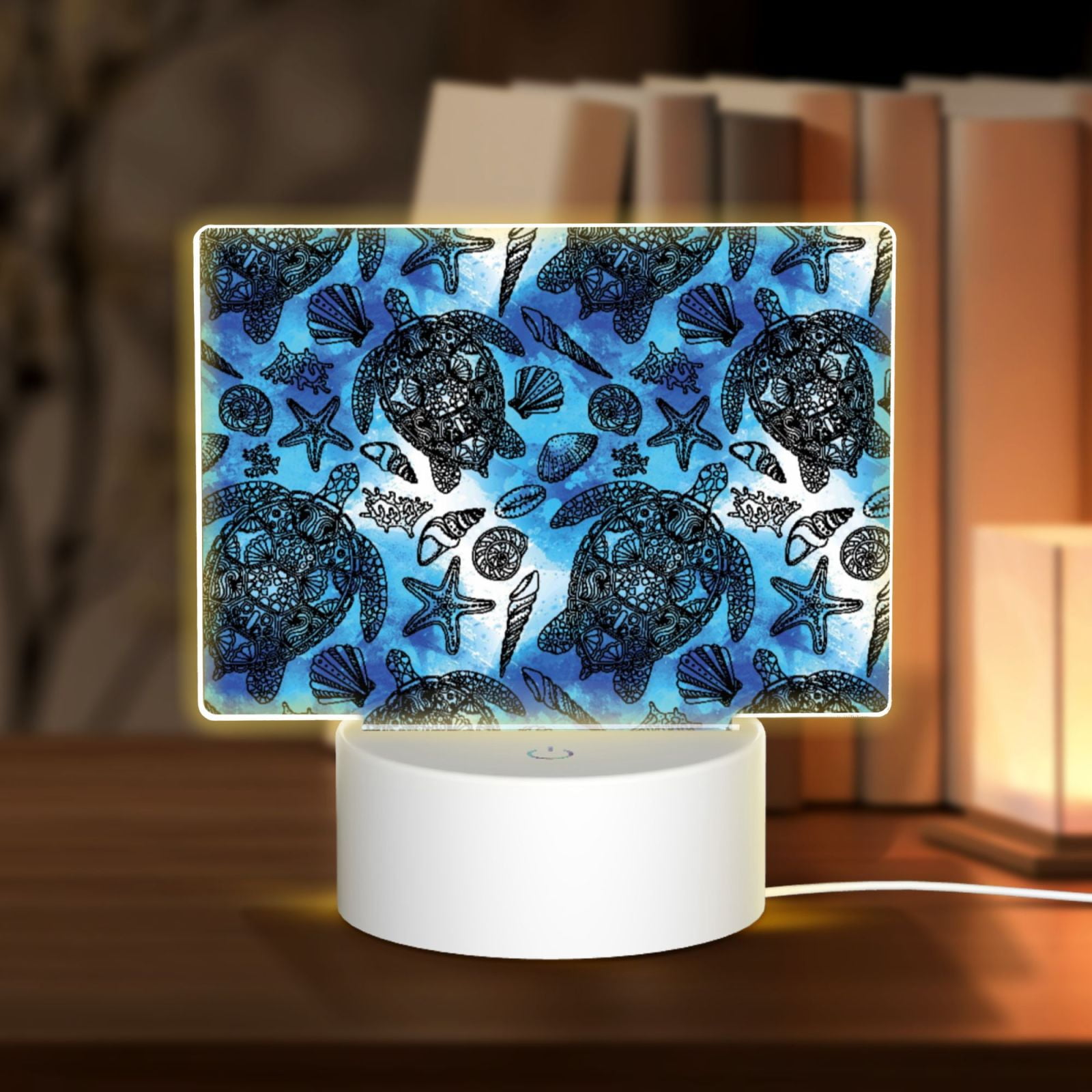 Hirioo Turtle，Shell Algae Starfish Coral for Rectangular Acrylic with ...