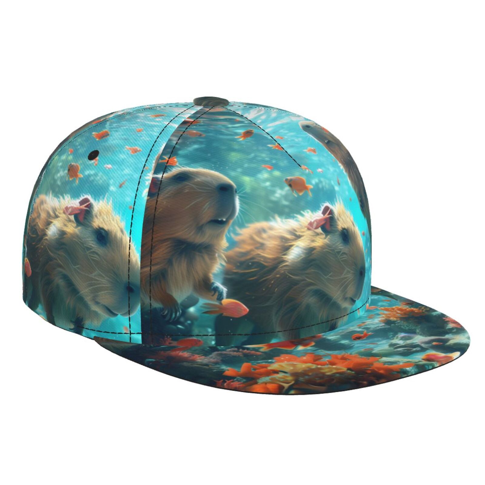 Hirioo Underwater Swimming Guinea Pig for Baseball Cap Men Cap Flat ...