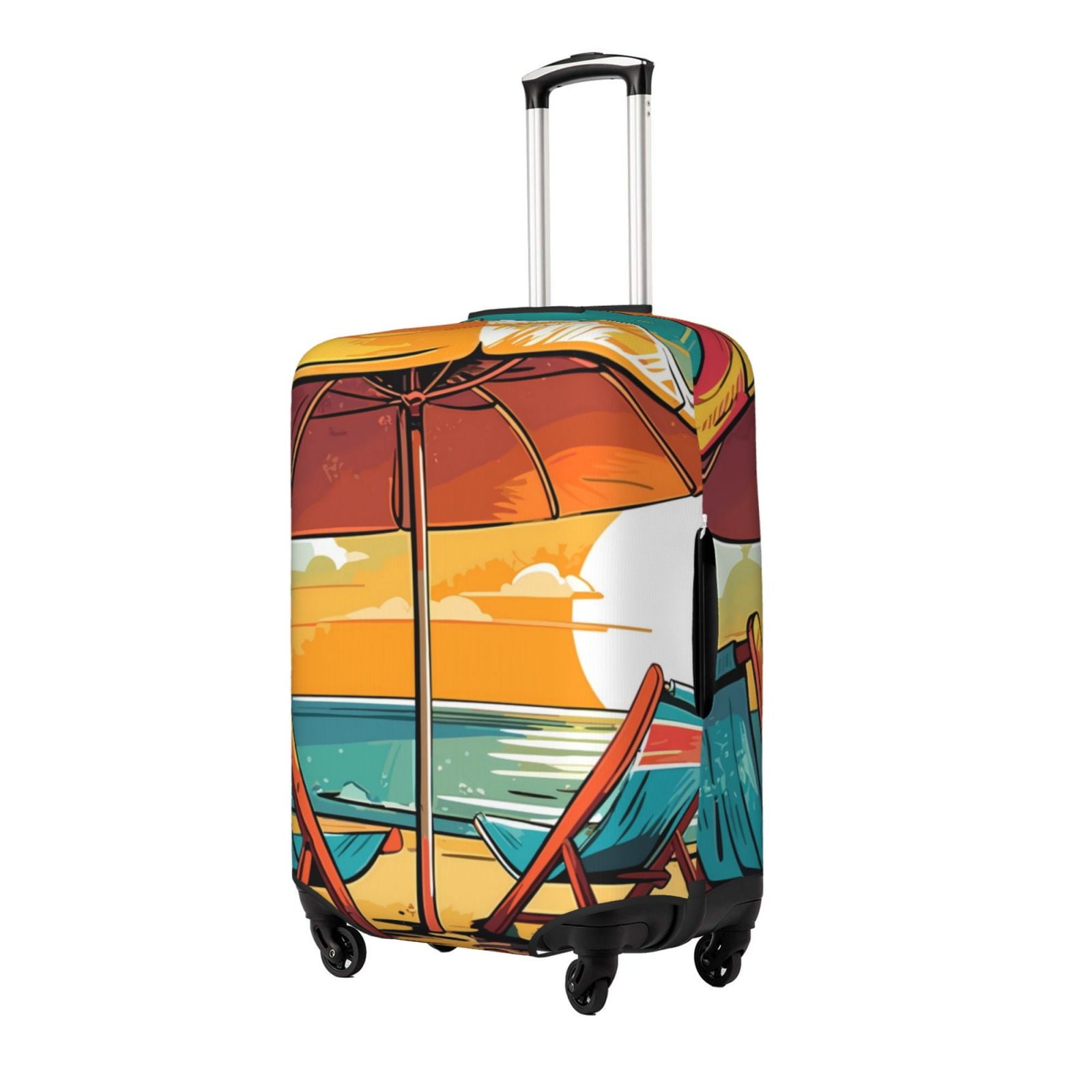 Hirioo Vintage Beach Sunset for Elasticity Suitcase Cover (No luggage ...