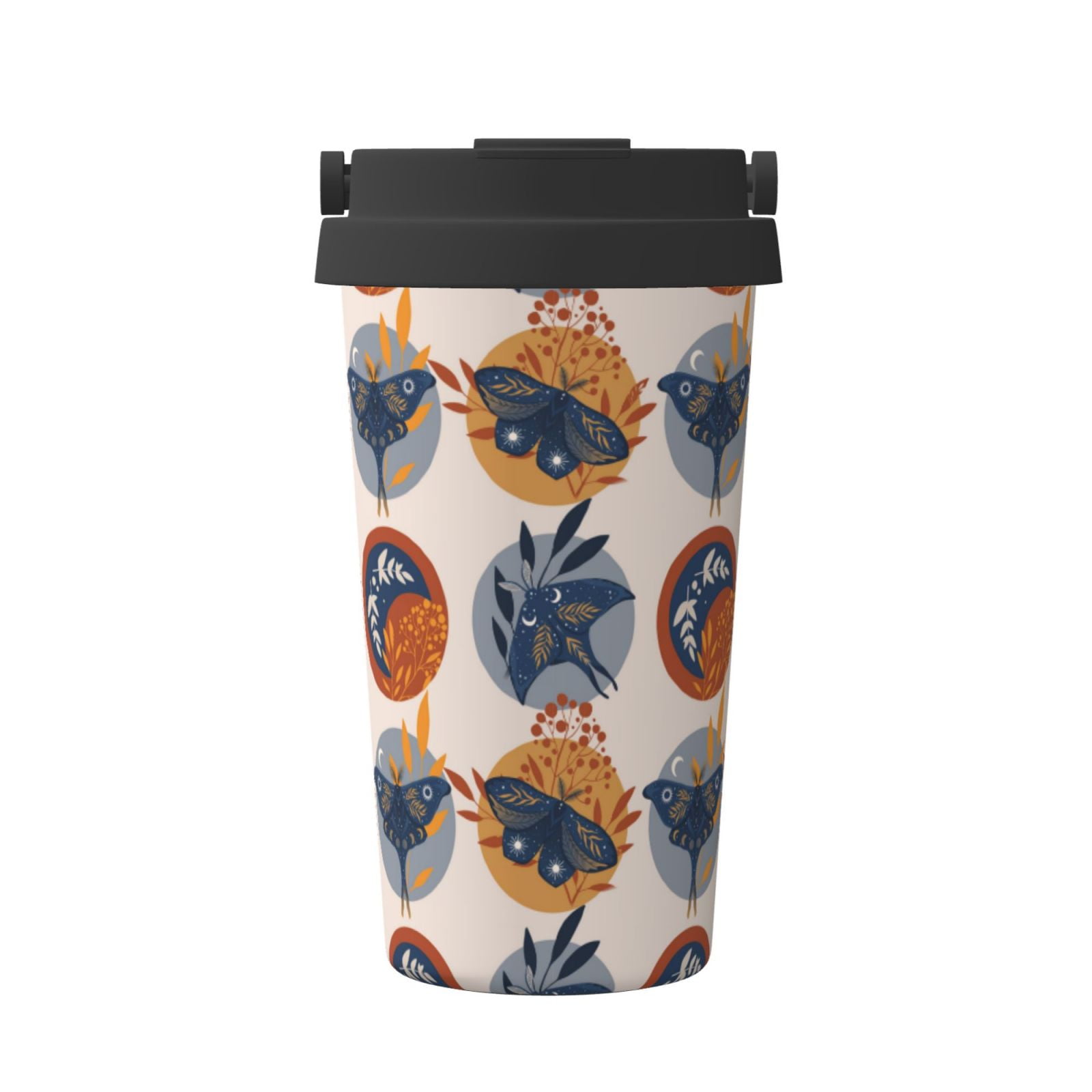 Hirioo Vintage Botanical Butterfly Art for Coffee Travel Mug Insulated ...