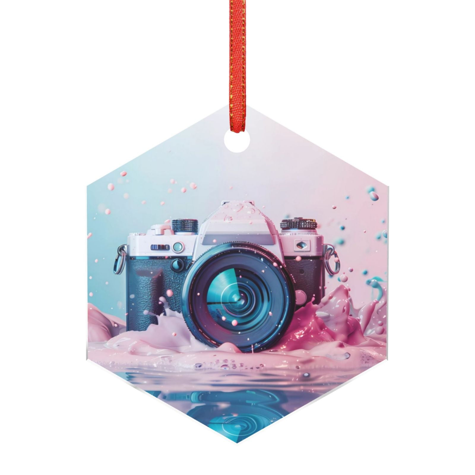 Hirioo Vintage Camera Splash Art for Acrylic Christmas Pendant Hanging ...