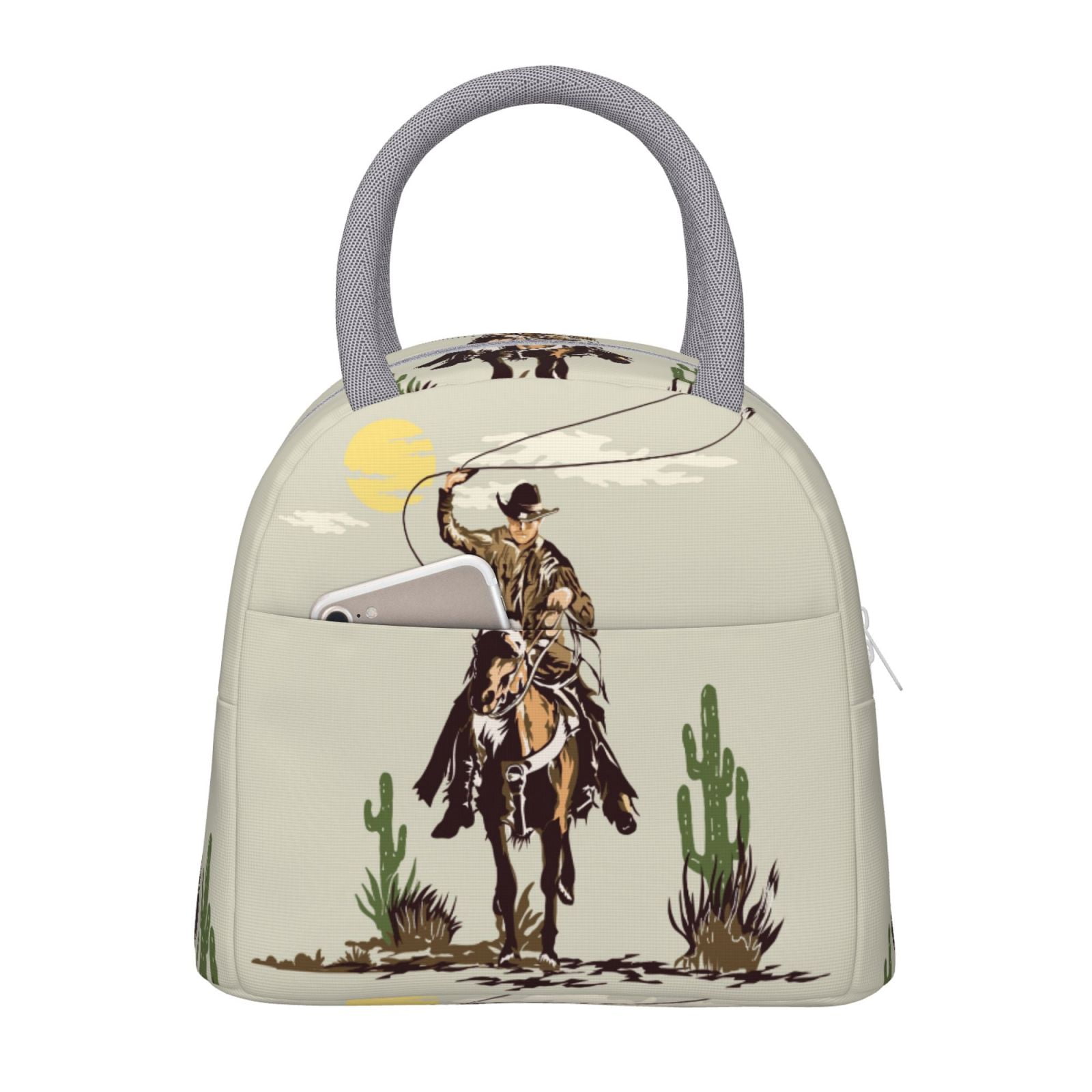 Hirioo Vintage Cowboy Riding Horse for Eco-friendly Lunch Box,Leakproof ...