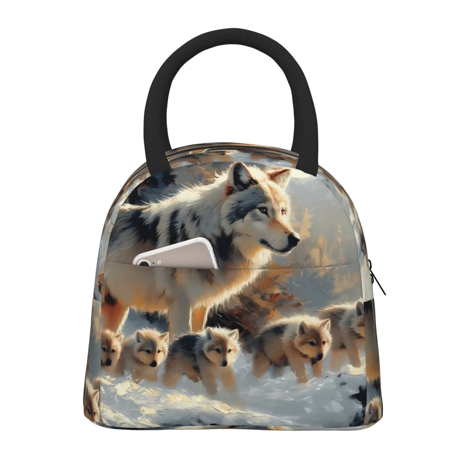 Hirioo Wolf Family Winter Wonderland for Eco-friendly Lunch Box ...