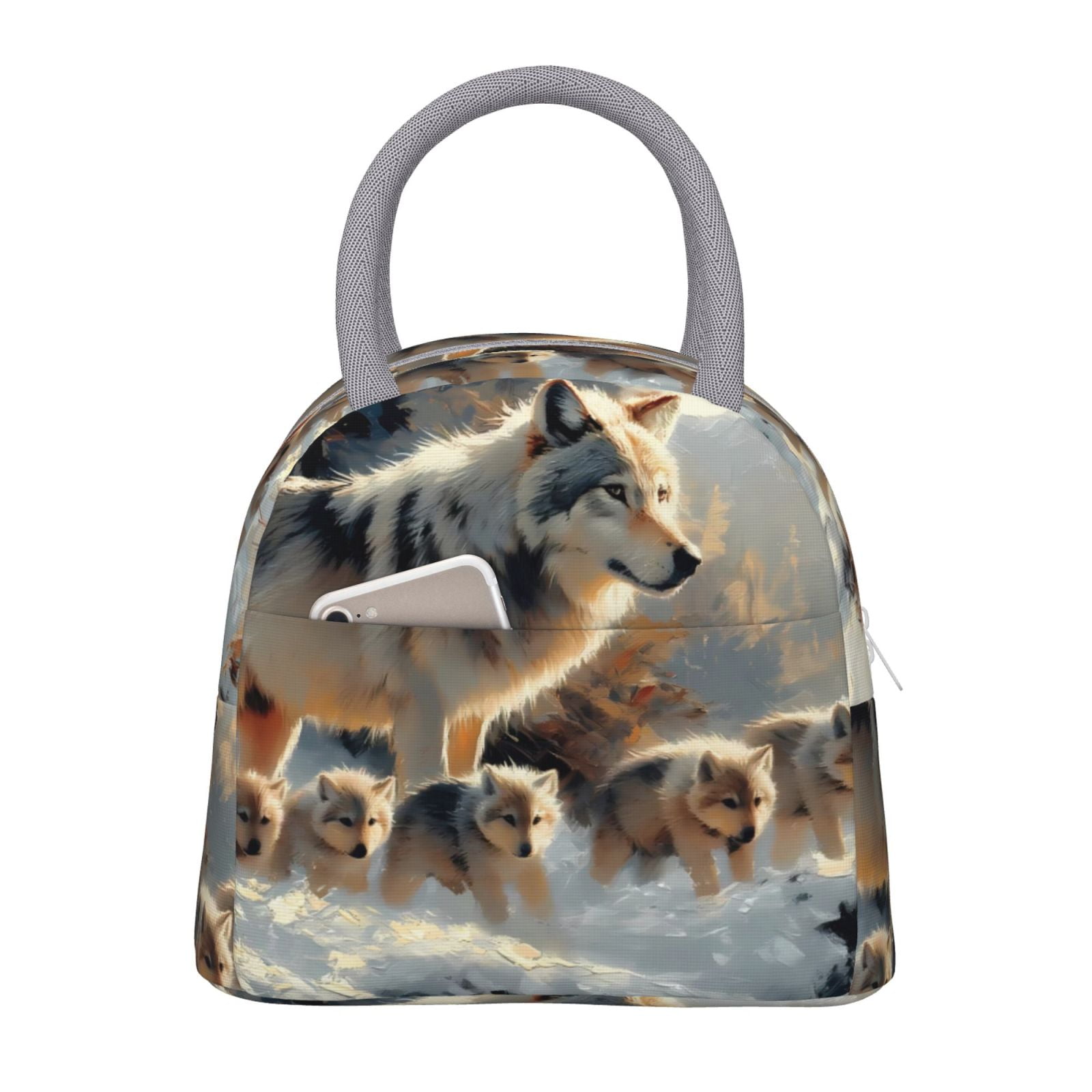 Hirioo Wolf Family Winter Wonderland for Eco-friendly Lunch Box ...