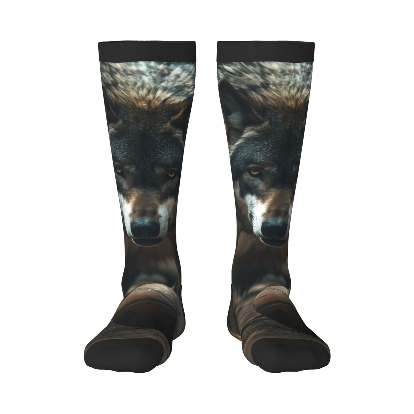 Hirioo Wolf With Basketball for Adult Stockings Breathable Sock Non ...