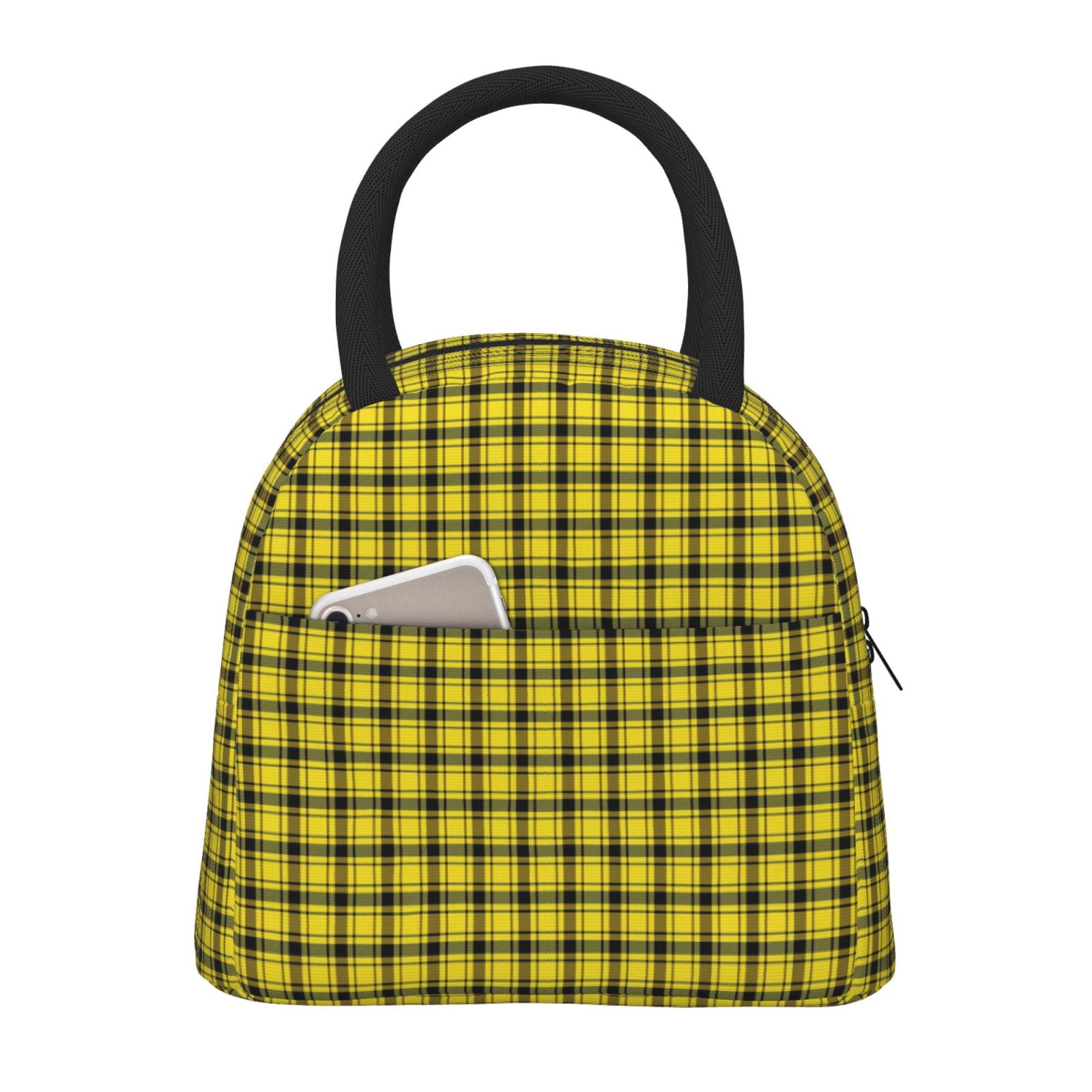 Hirioo Yellow Checkered Plaid for Eco-friendly Lunch Box,Leakproof ...