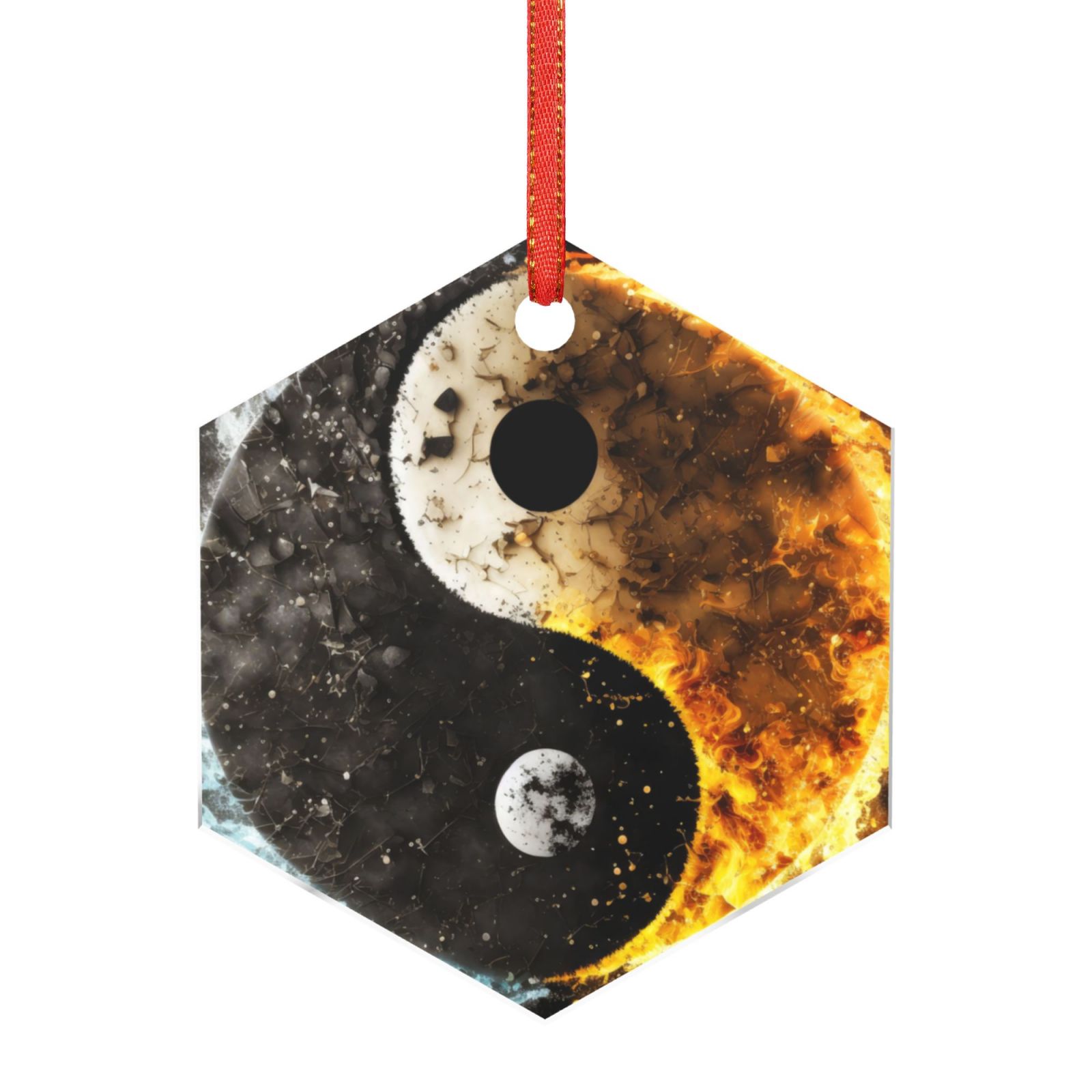 Hirioo Yin Yang for Acrylic Christmas Pendant Hanging Christmas Tree ...