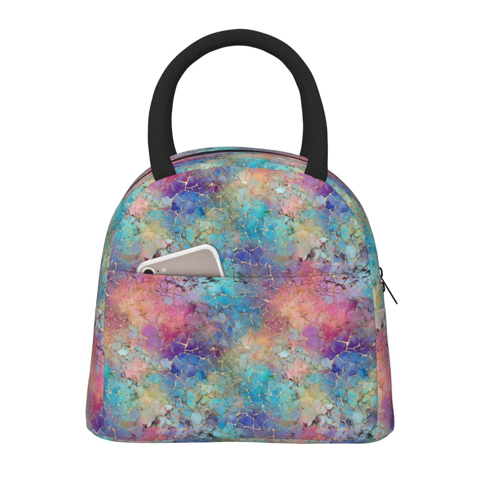 Hirioo blue pink colorful cracked texture for Eco-friendly Lunch Box ...