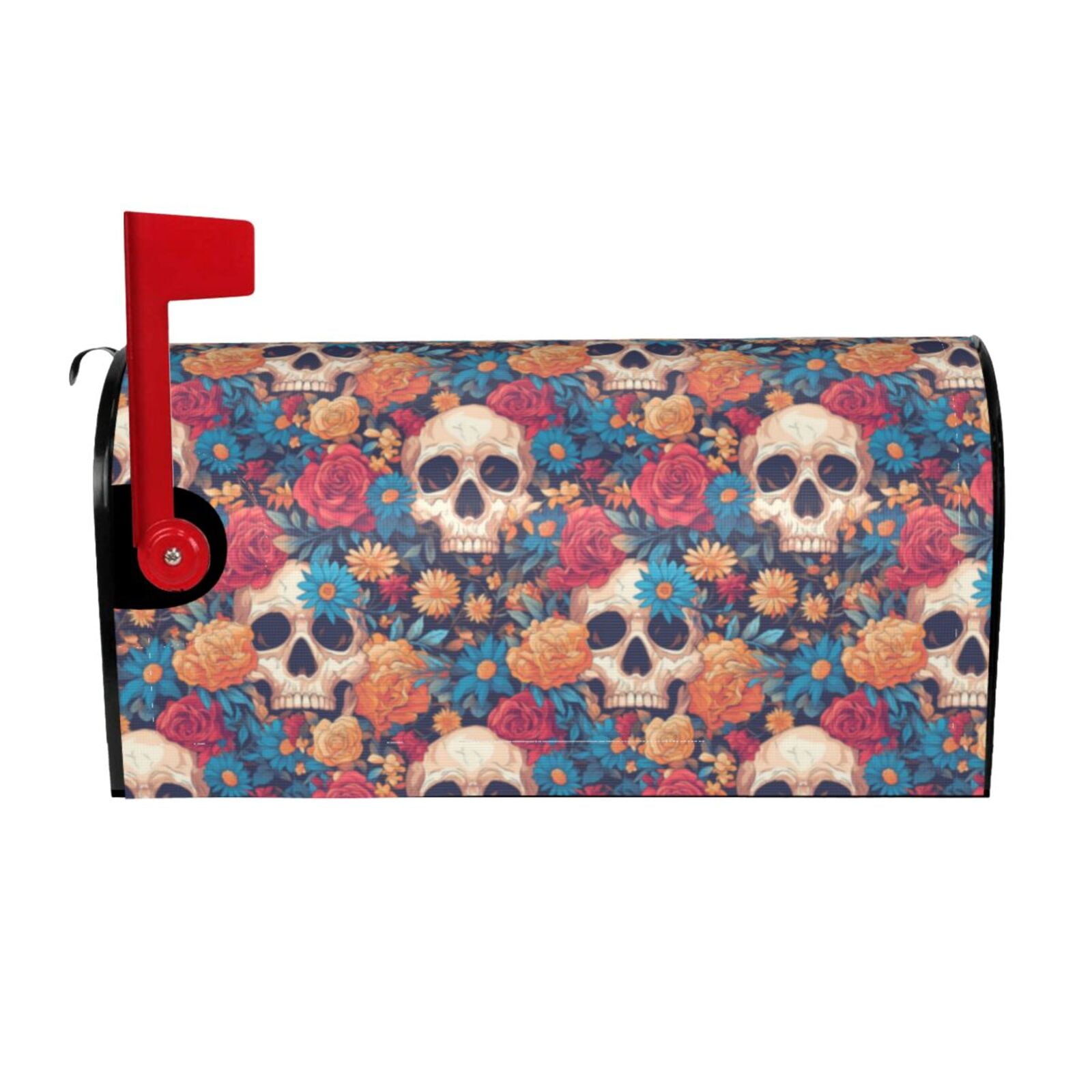 Hirioo colorful Skull rose for Magnetic, Waterproof Mailbox Cover ...