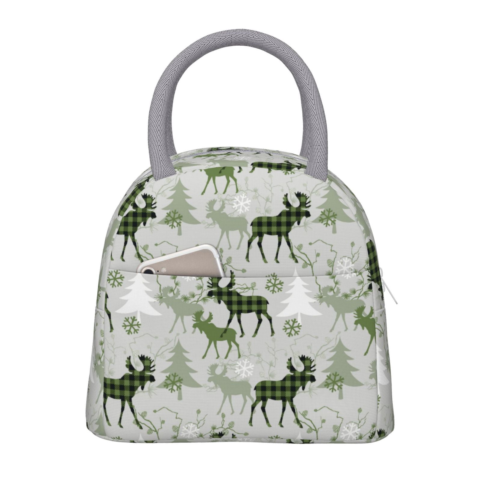 Hirioo green plaid Moose tree for Eco-friendly Lunch Box,Leakproof ...