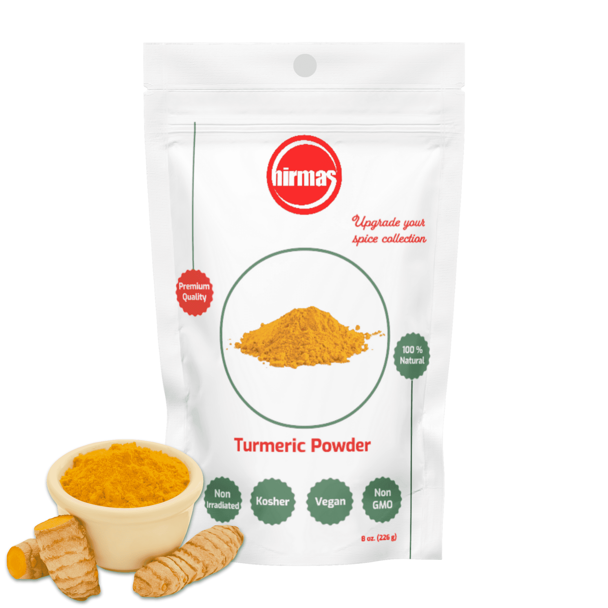 Hirmas Turmeric Powder - 8 Oz, Gluten-Free, Non-GMO - Walmart.com