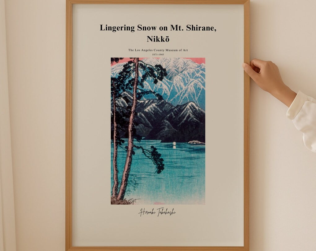 Hiroaki Takahashi Poster - Vintage Japandi Art Prints, Lingering Snow ...