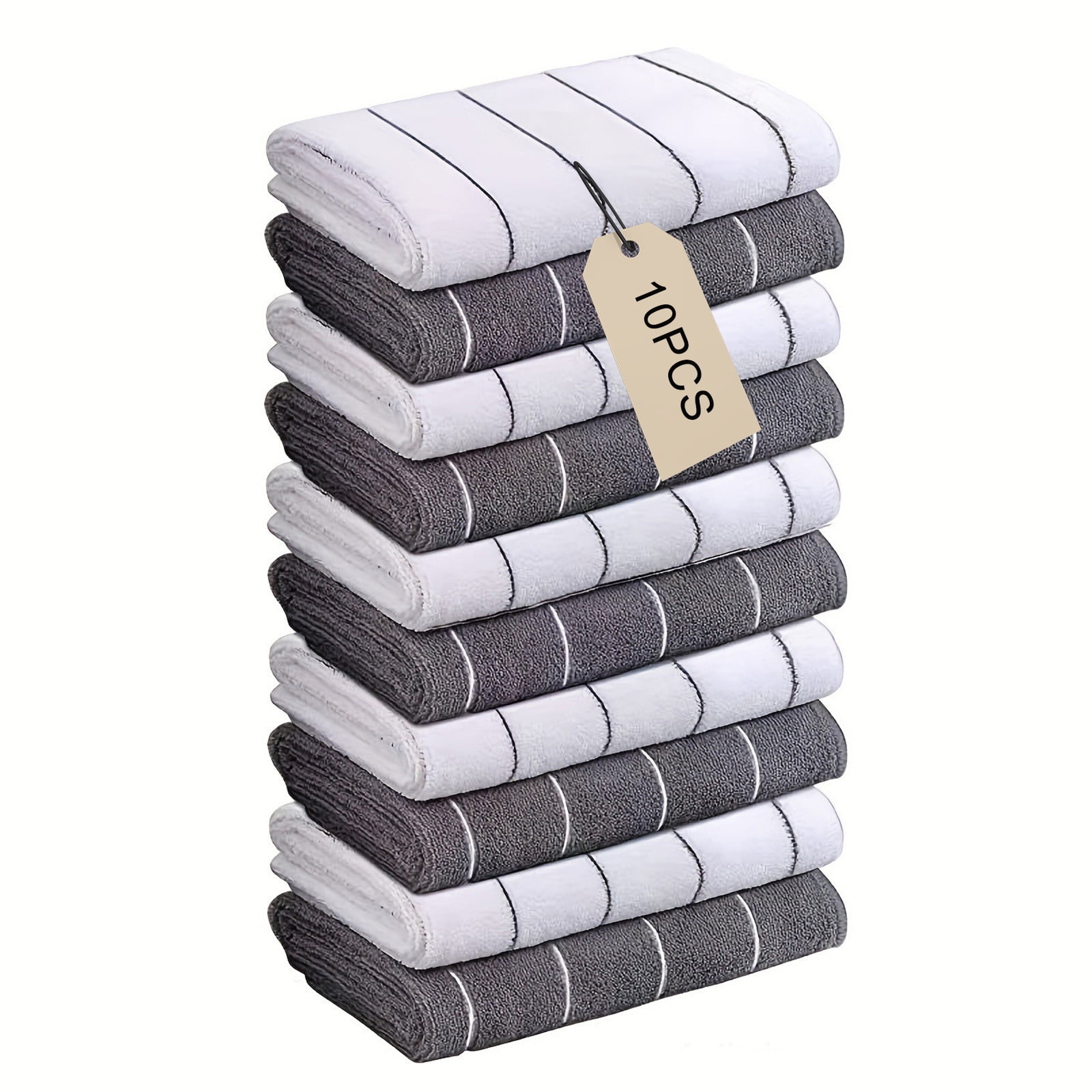 Hiroekza 10-Pack 100% Cotton Washcloths Set - Skin-friendly, Super Soft ...