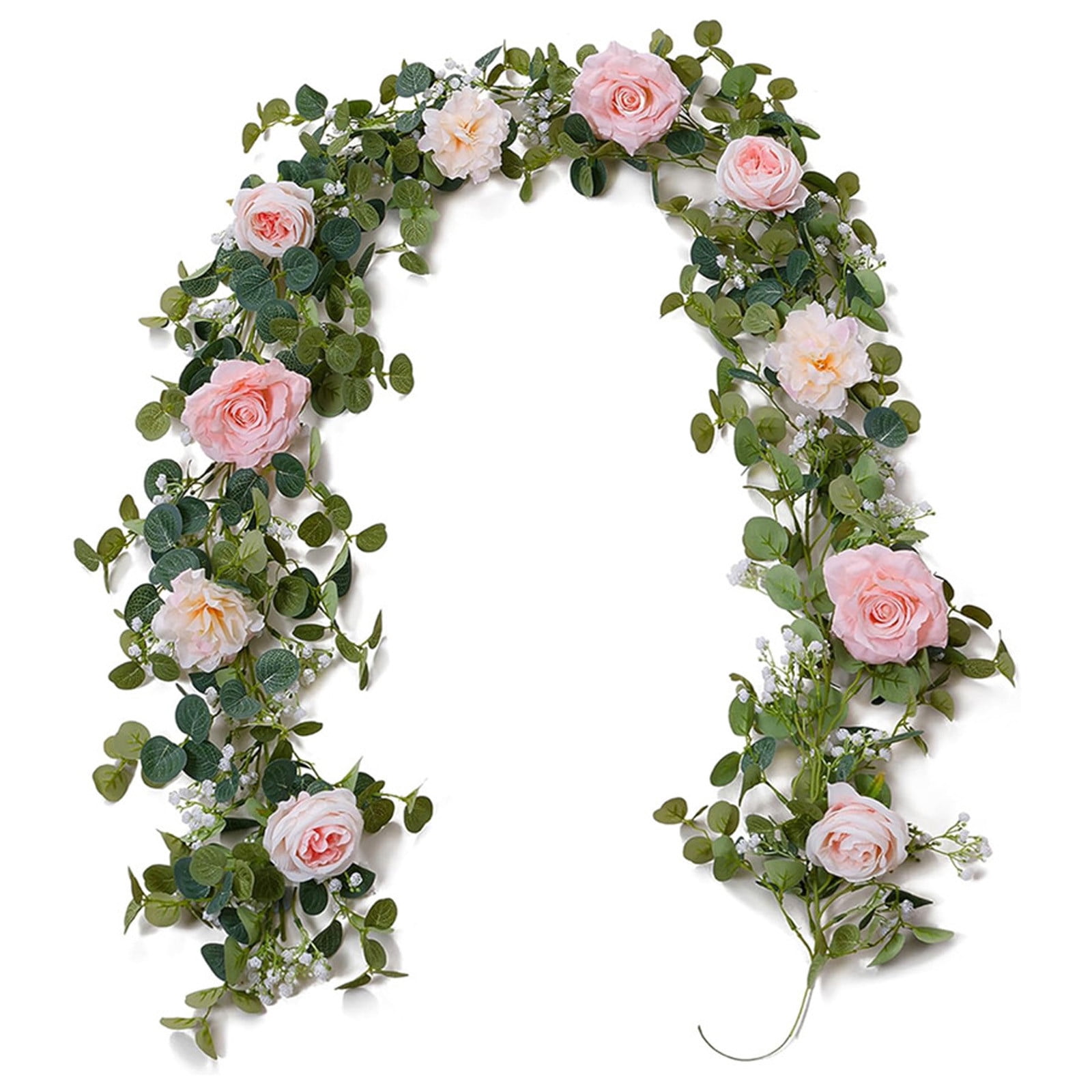 Hiroekza Artificial Flowers Garland Rose Vines 67in - Wedding Arch ...