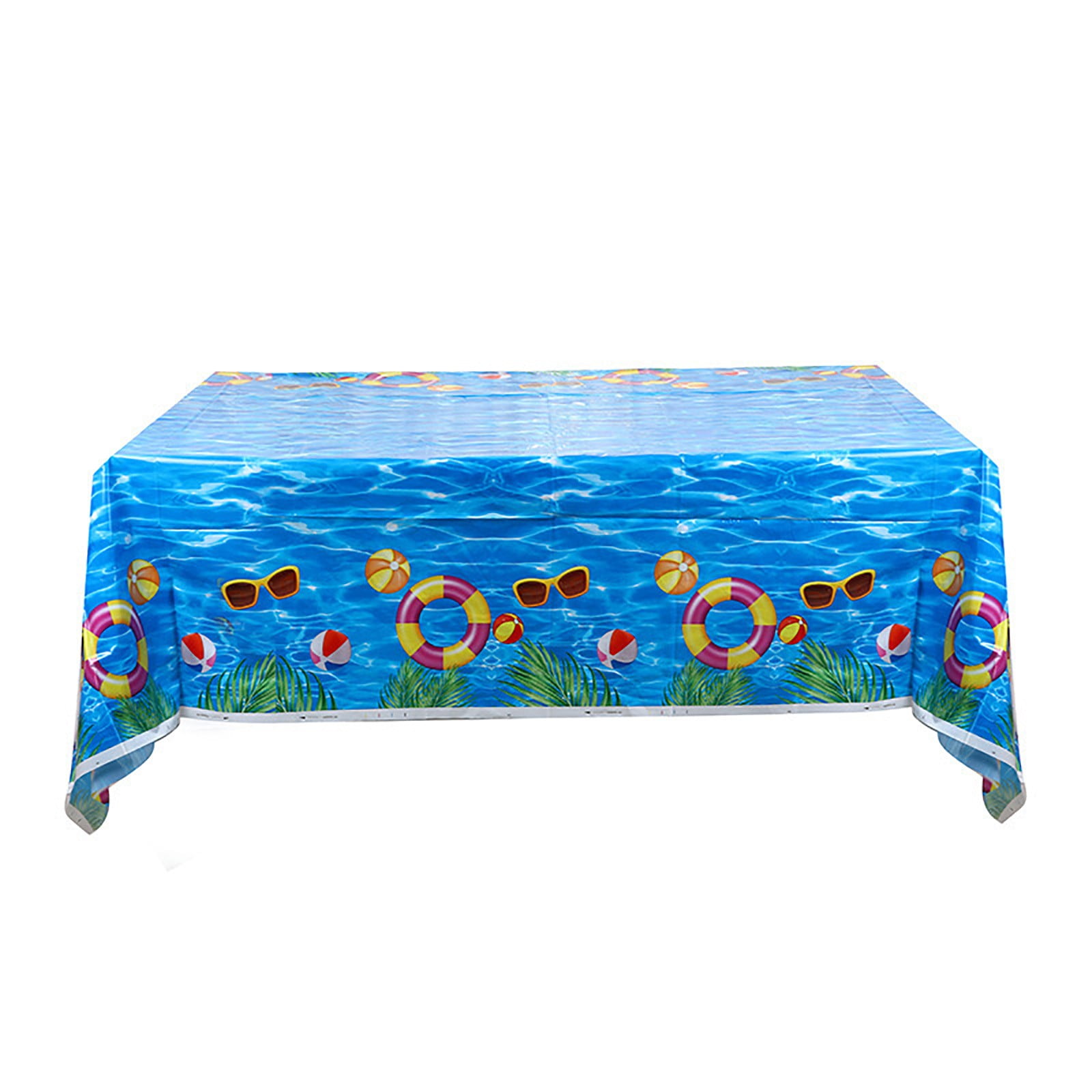 Hiroekza Beach Party Theme Disposable Plastic Tablecloth 51x86 ...