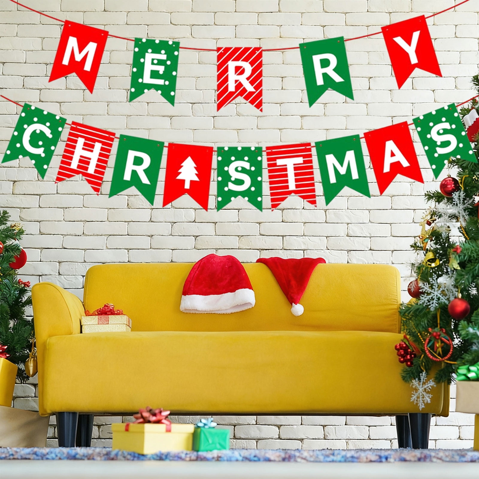 Hiroekza Christmas Decorations, Christmas Decor Party Banners Colorful ...