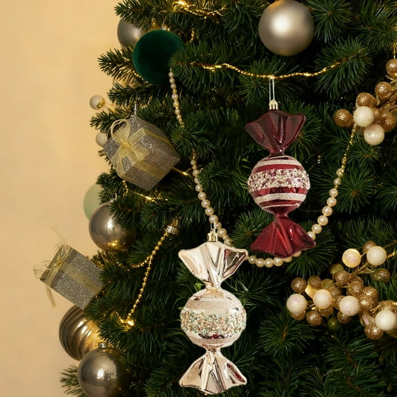 Hiroekza Christmas Decorations Flocked Christmas Balls Christmas ...