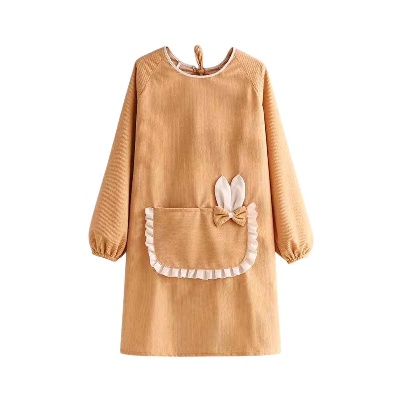 Hiroekza Kitchen Waterproof Apron Corduroy Bib Apron Home Kitchen Apron ...