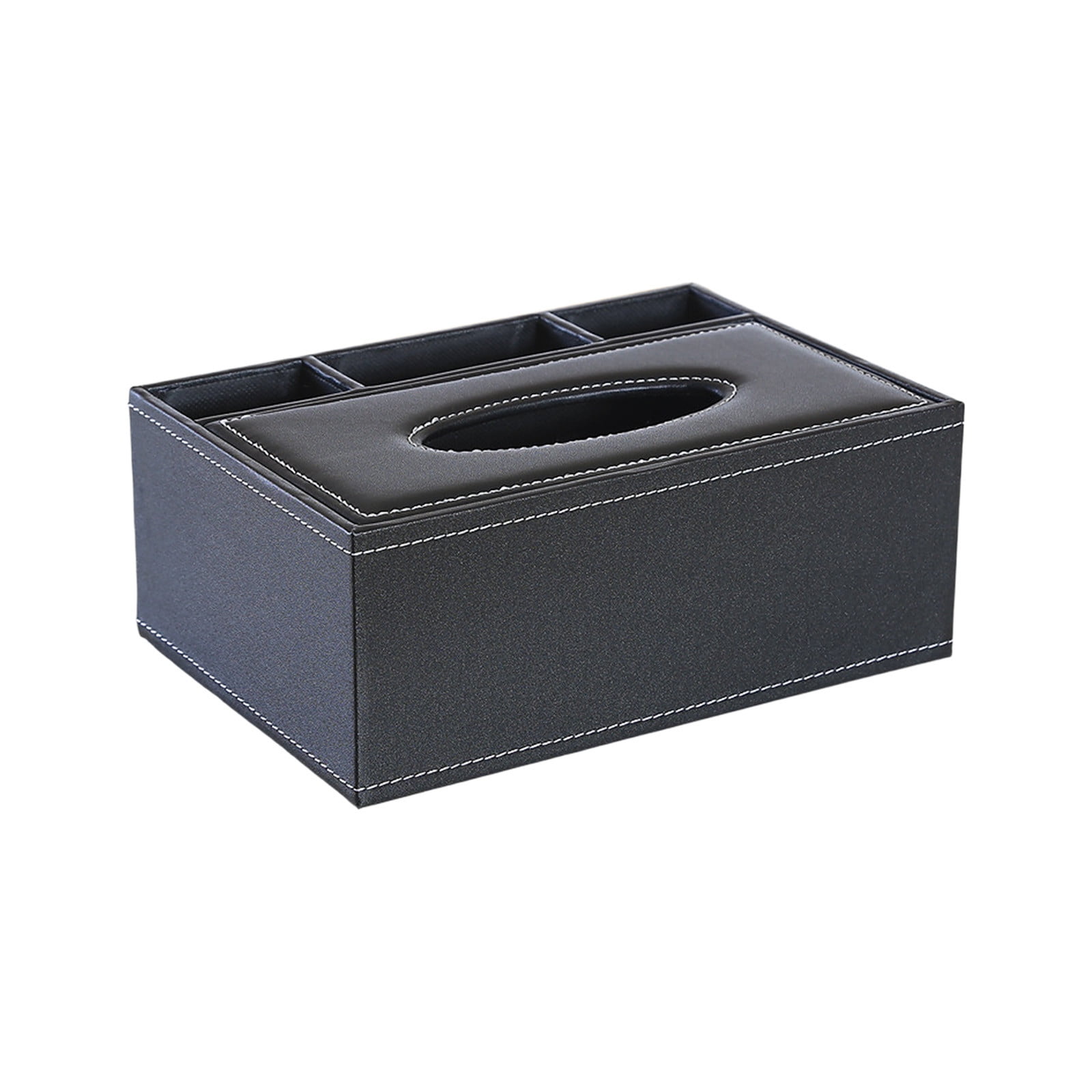Hiroekza PU Leather Remote Control & Tissue Box Holder Organizer ...
