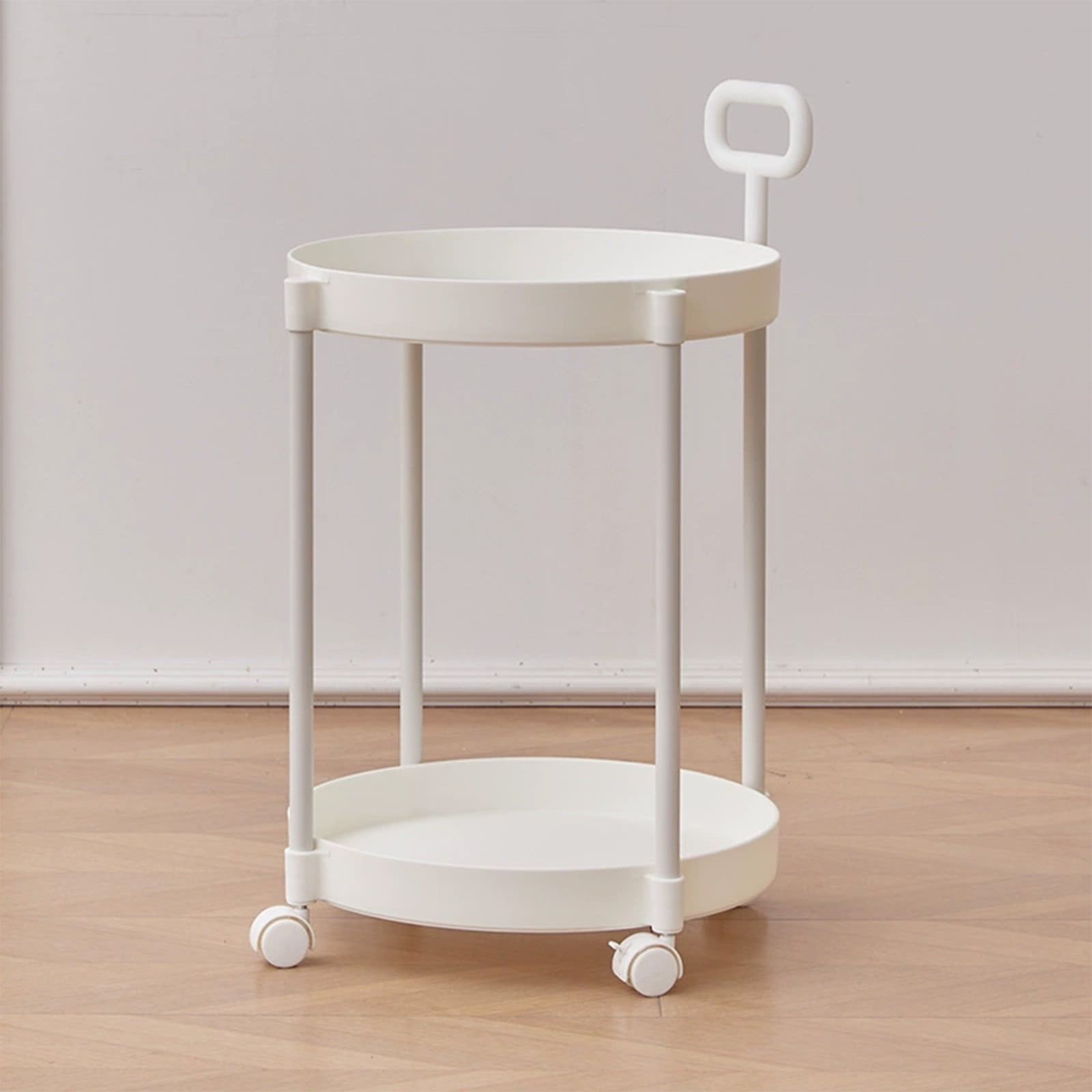 Hiroekza Plastic Rolling Utility Cart with Handle, 2 Tier Multi ...