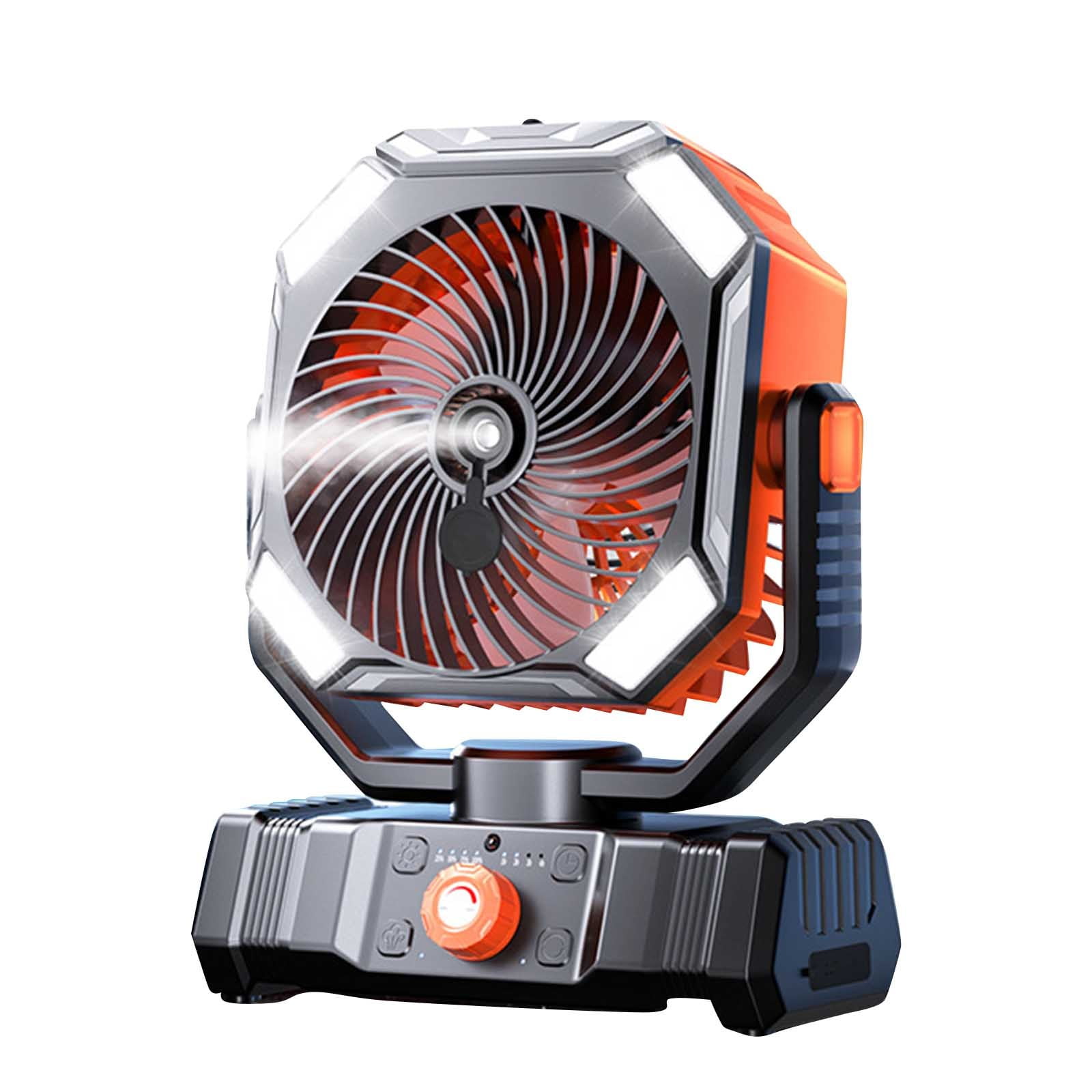 Hiroekza Portable USB Camping Fan with Mist Cooling & Remote - 10000mAh ...