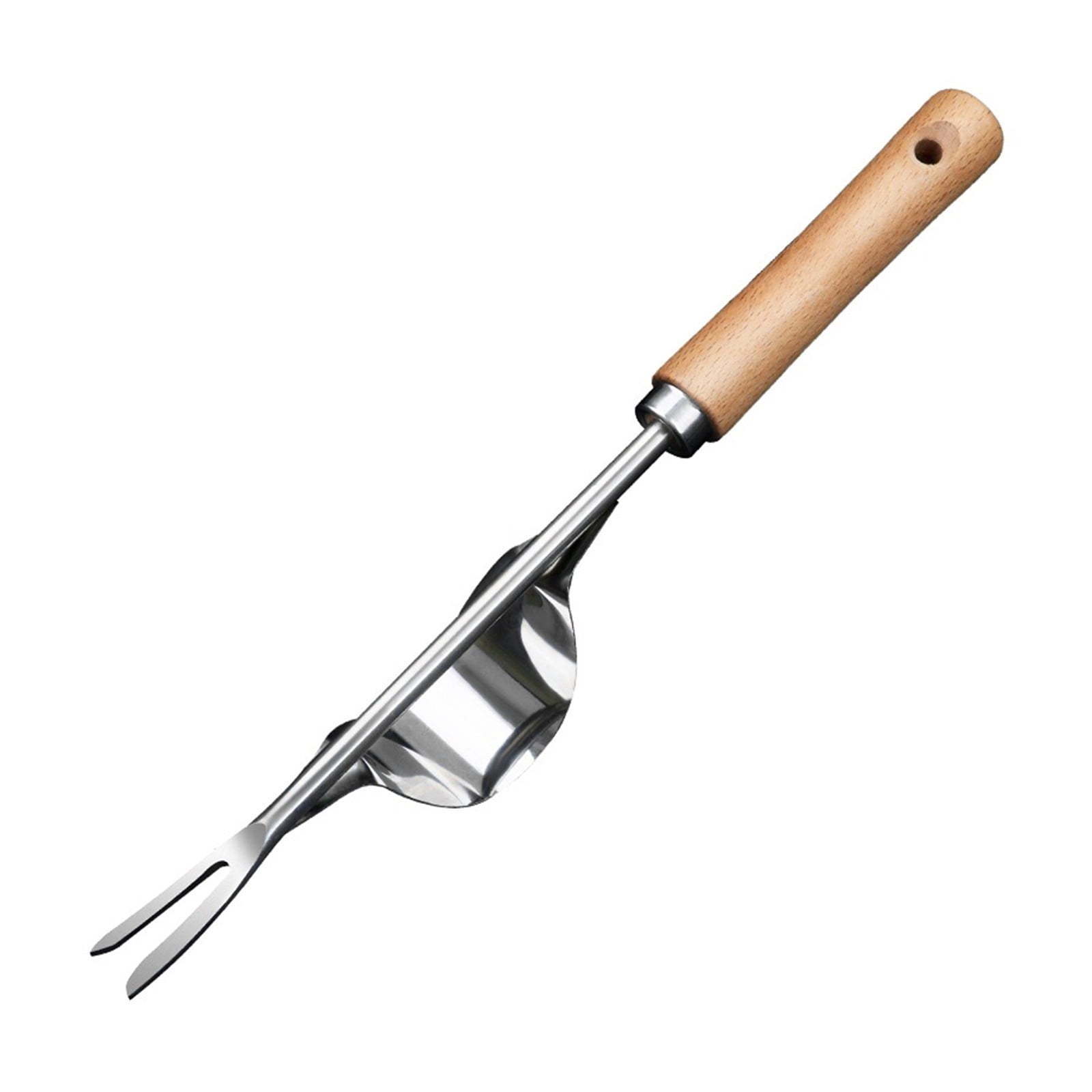 Hiroekza Premium Stainless Steel Manual Weeder with Wooden Handle ...