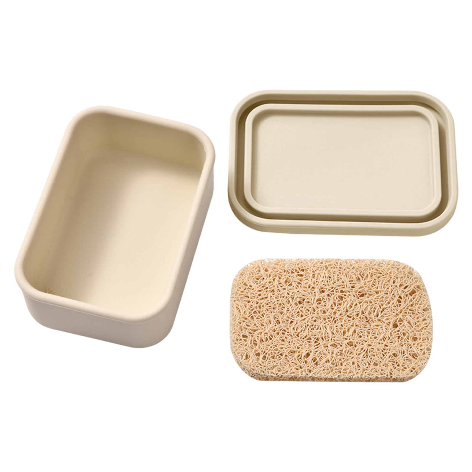 Hiroekza Silicone Travel Soap Box with Lid & Drainage Sponge - Durable ...