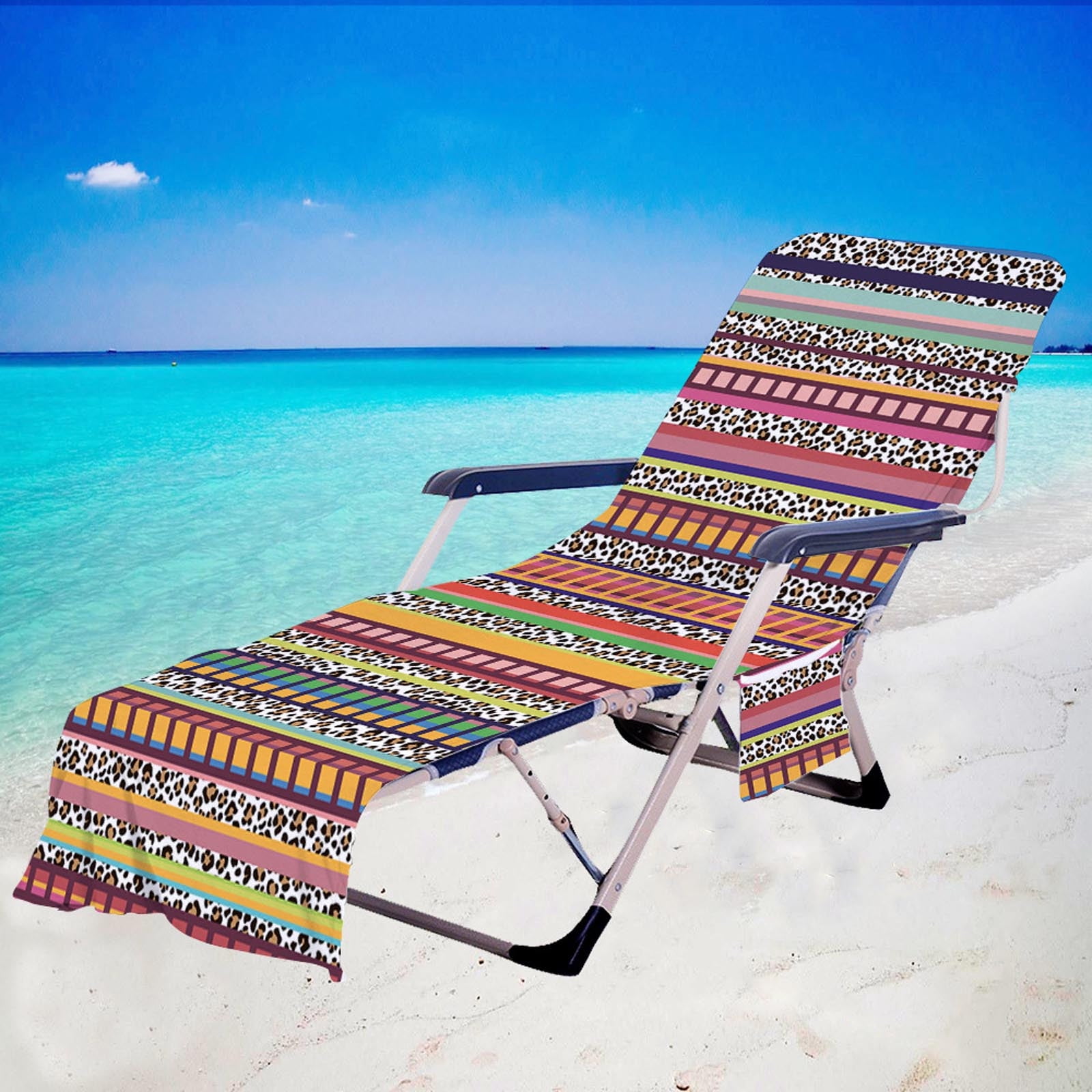 Hiroekza Sports & Outdoors Clearance! Beach Chair Cover With Side ...