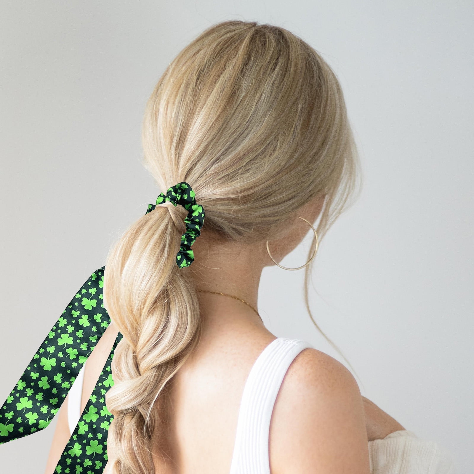 Hiroekza St. Patrick's Day Headdress Bow Hair Tied In Ponytail Holders ...