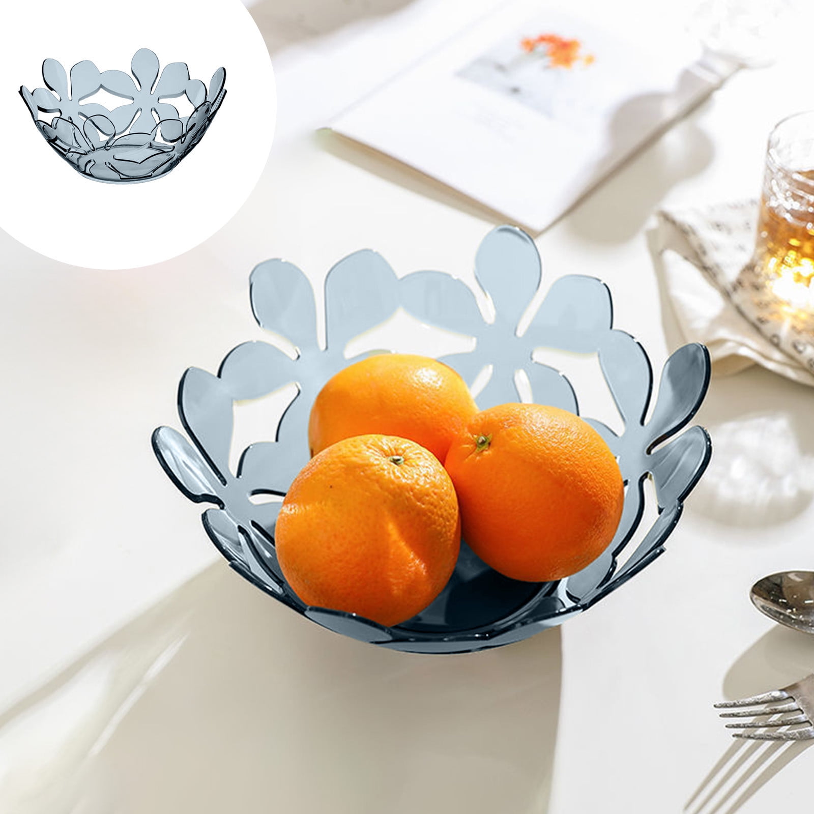 Hiroekza Transparent Petals Fruit Plates Home Living Room Coffee Table ...